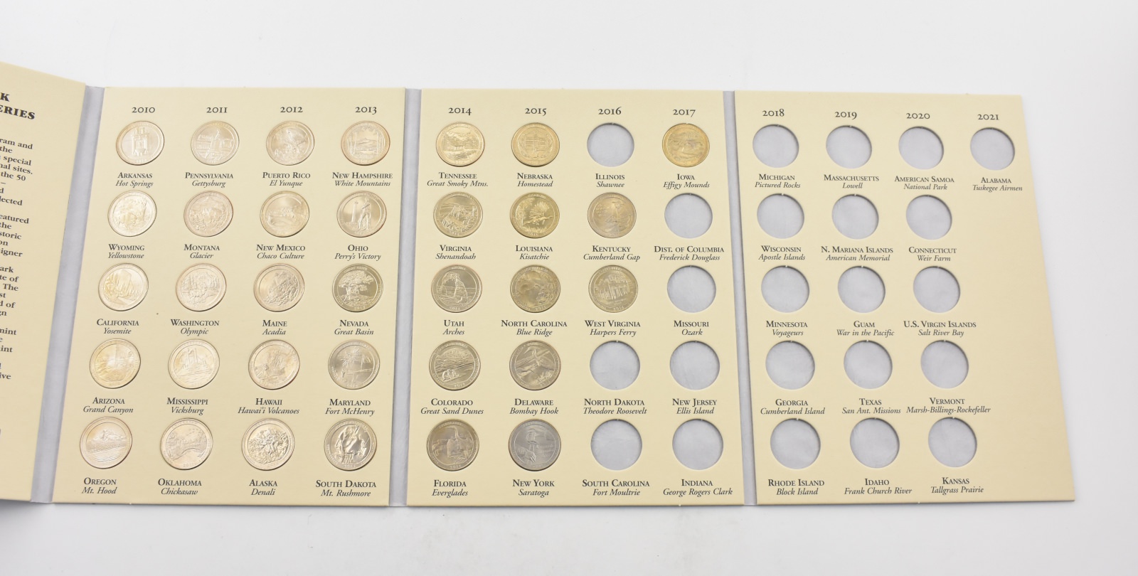 National Parks 2010-2017 Washington Quarter Collection Set - Mostly ...