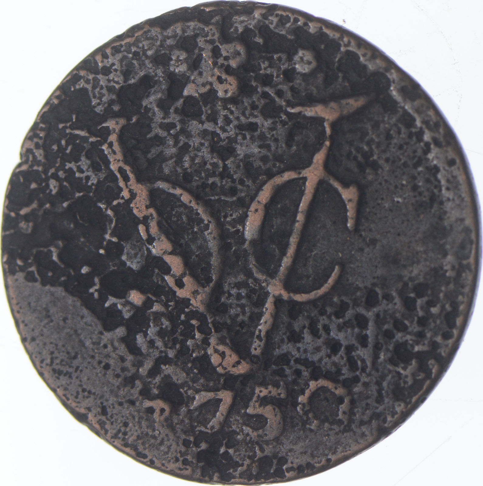 NETHERLANDS EAST INDIES UTRECHT 1 DUIT 1750 LION VO Pirate Treasure ...