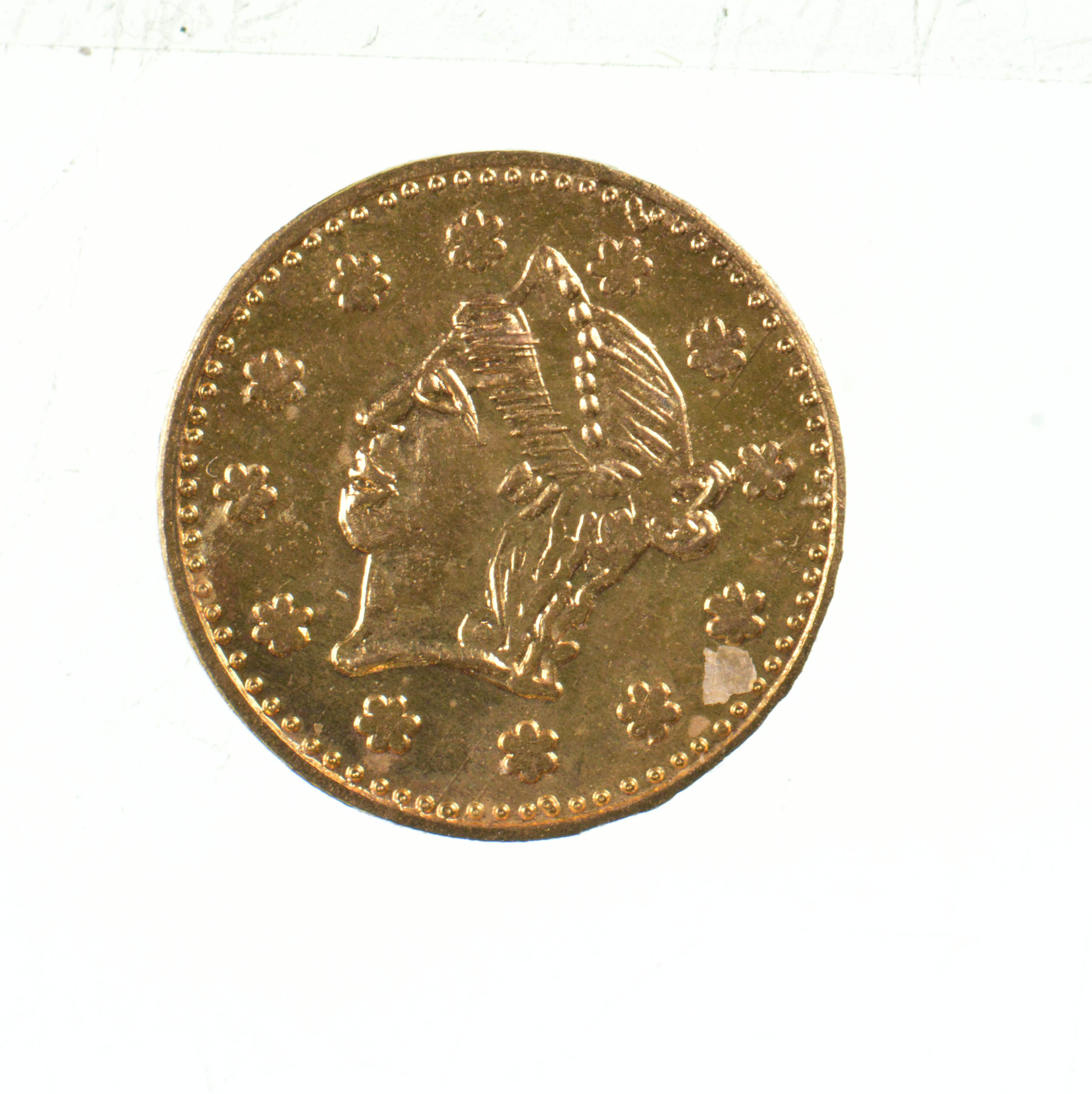No Date Liberty Head Round California Gold Rush Souvenir Token ...