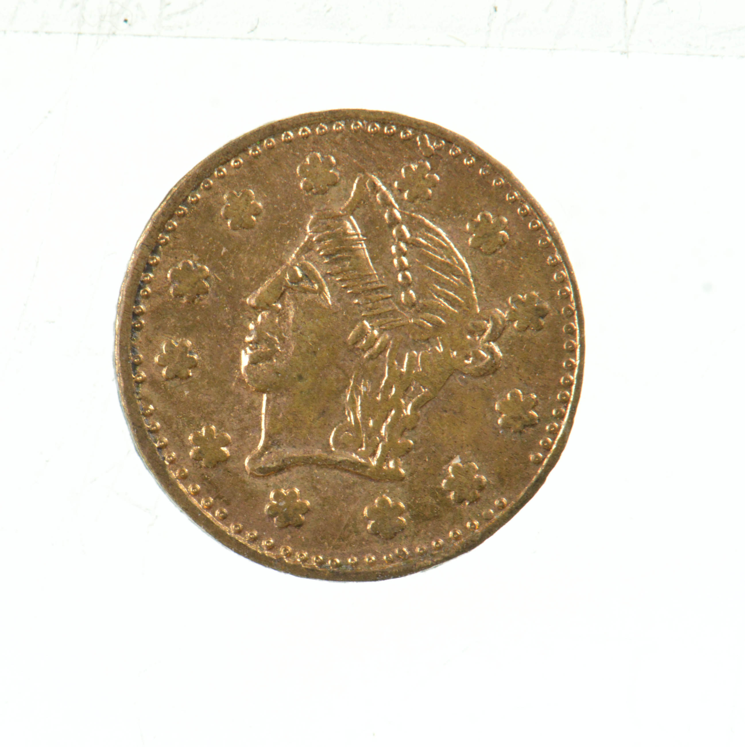 No Date Liberty Head Round California Gold Rush Souvenir Token ...