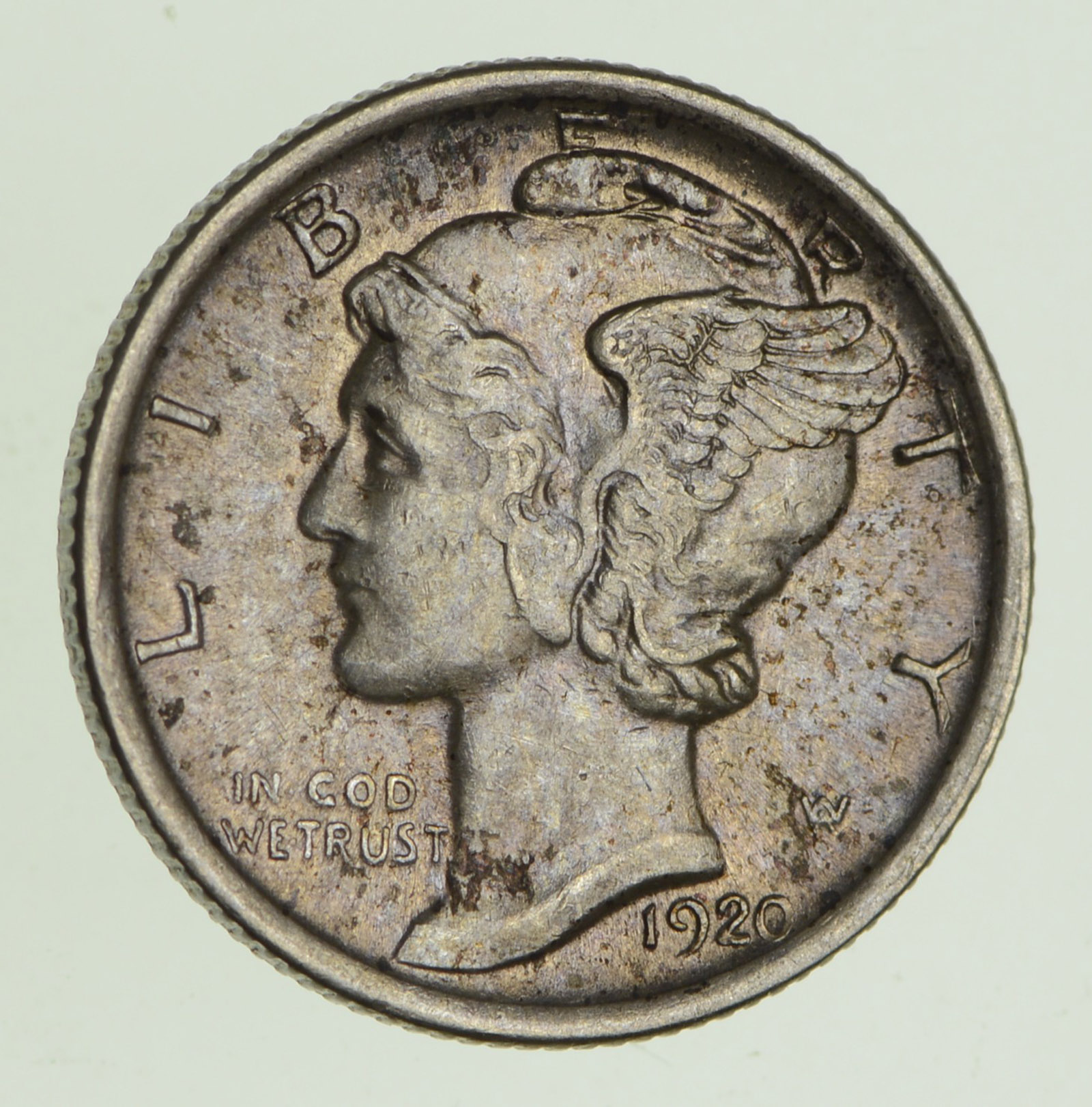 No Reserve - 1920 Mercury Silver Dime - Near Uncirculated | Property Room