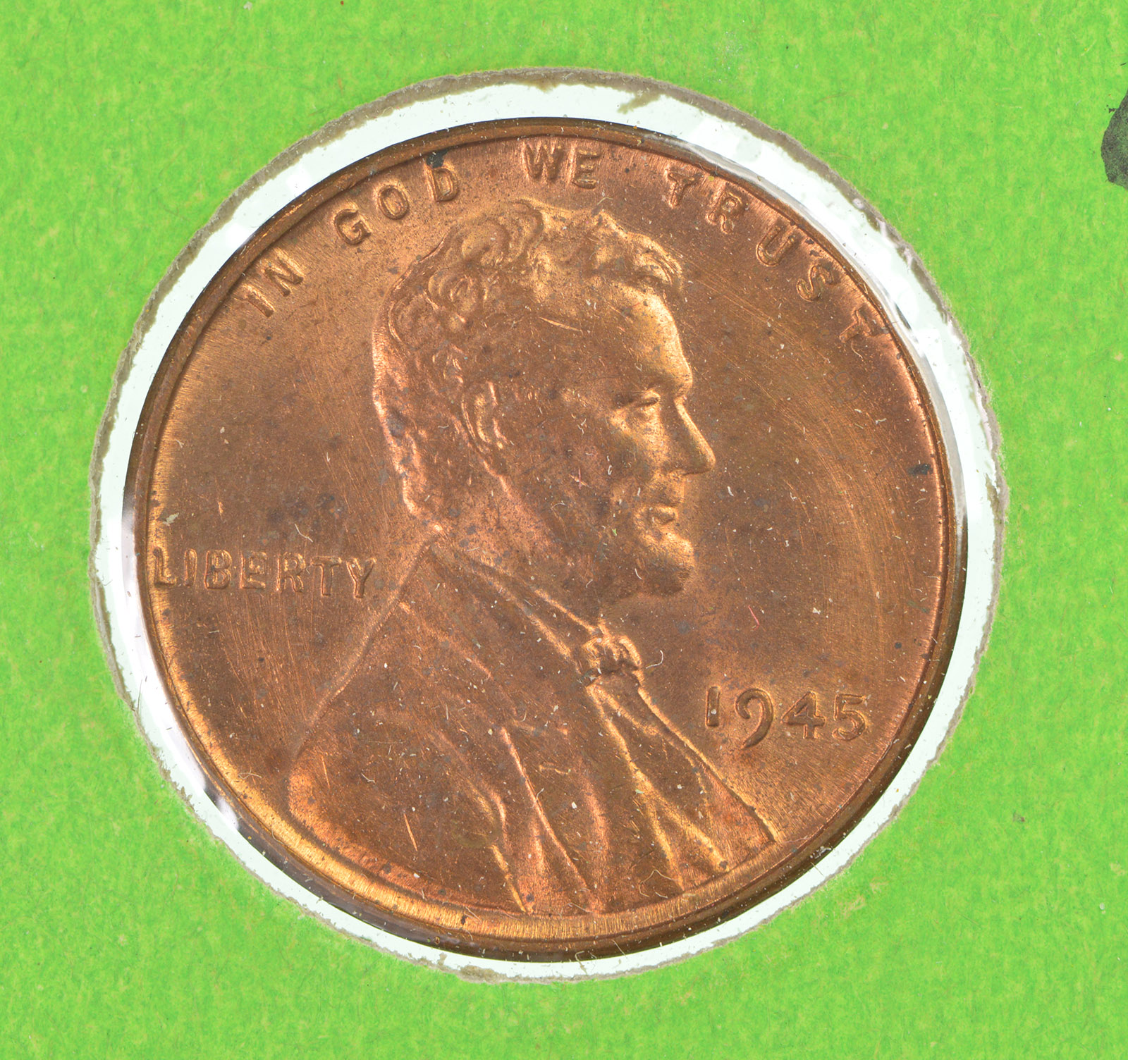 Original 1945 Lincoln Wheat Cent - Unc | Property Room
