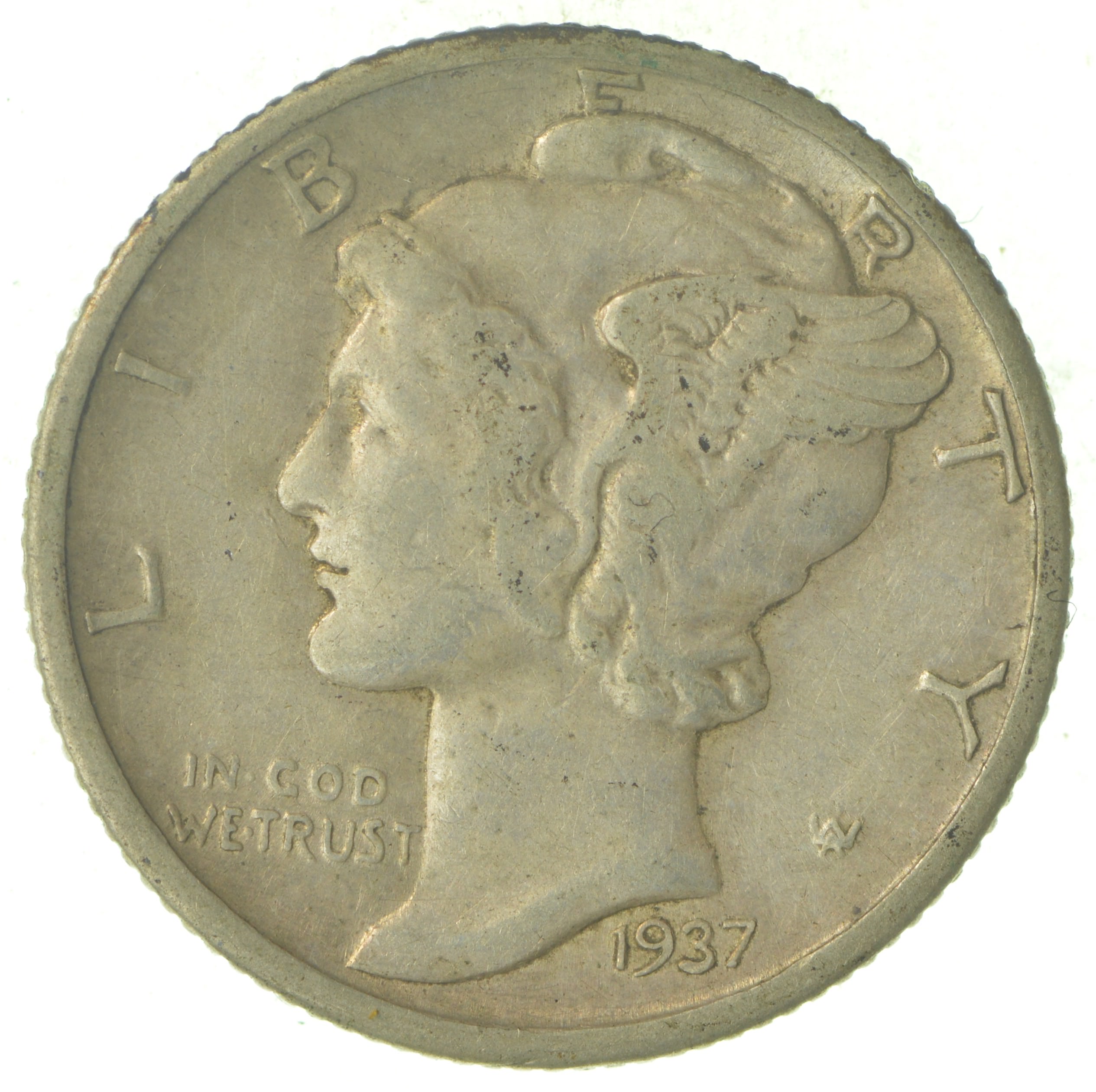 Over 70 Years Old United States Mercury Head Dime - 1937-D | Property Room