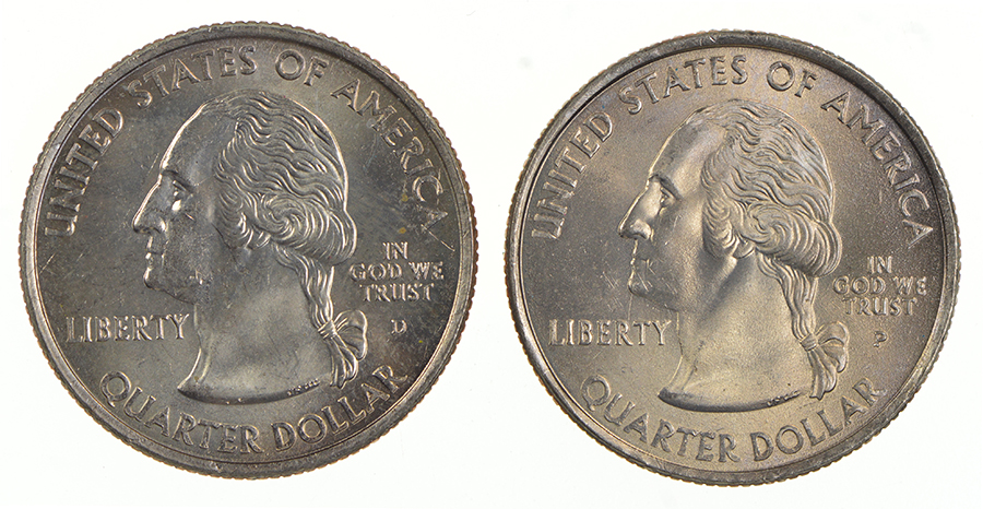 Pair Of (2) 2000 Massachusetts Colorized State Quarters | Property Room