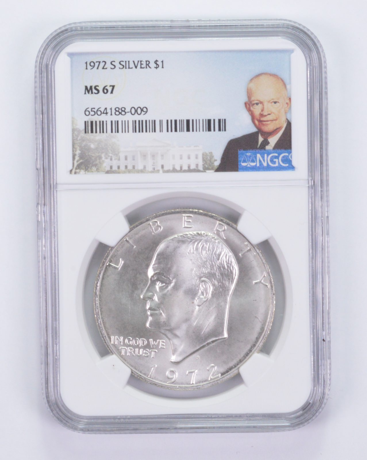 PEG LEG ERROR - MS67 1972-S Eisenhower 40% Silver Dollar - Rare Variety ...