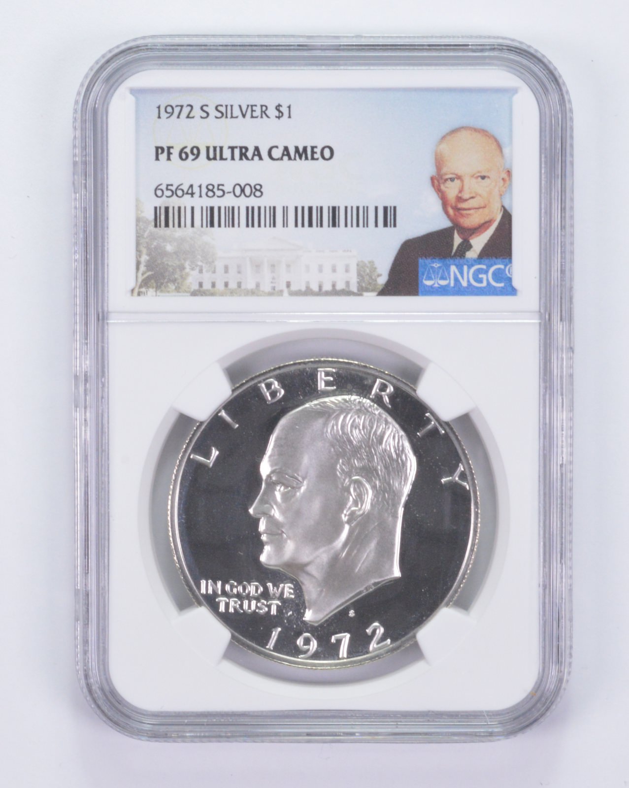 PEG LEG ERROR - PF69 UCAM 1972-S Eisenhower 40% Silver Dollar - Rare ...