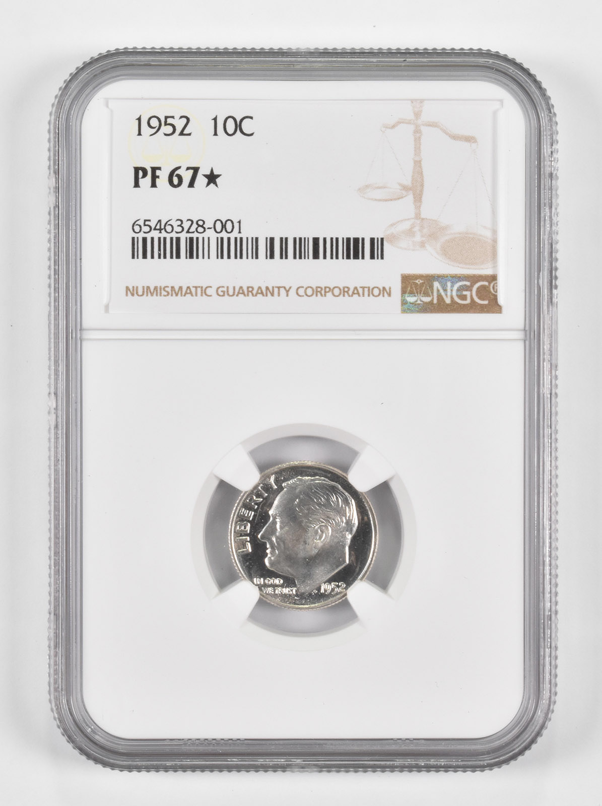 PF67* 1952 Roosevelt Dime NGC | Property Room