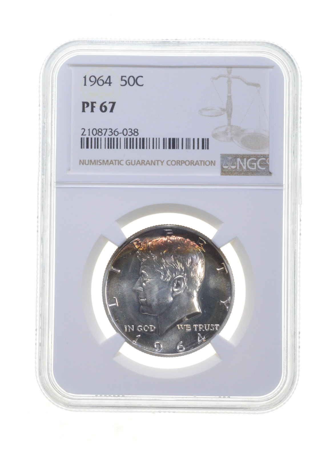 PF67 1964 Kennedy Half Dollar - Graded NGC Toned | Property Room