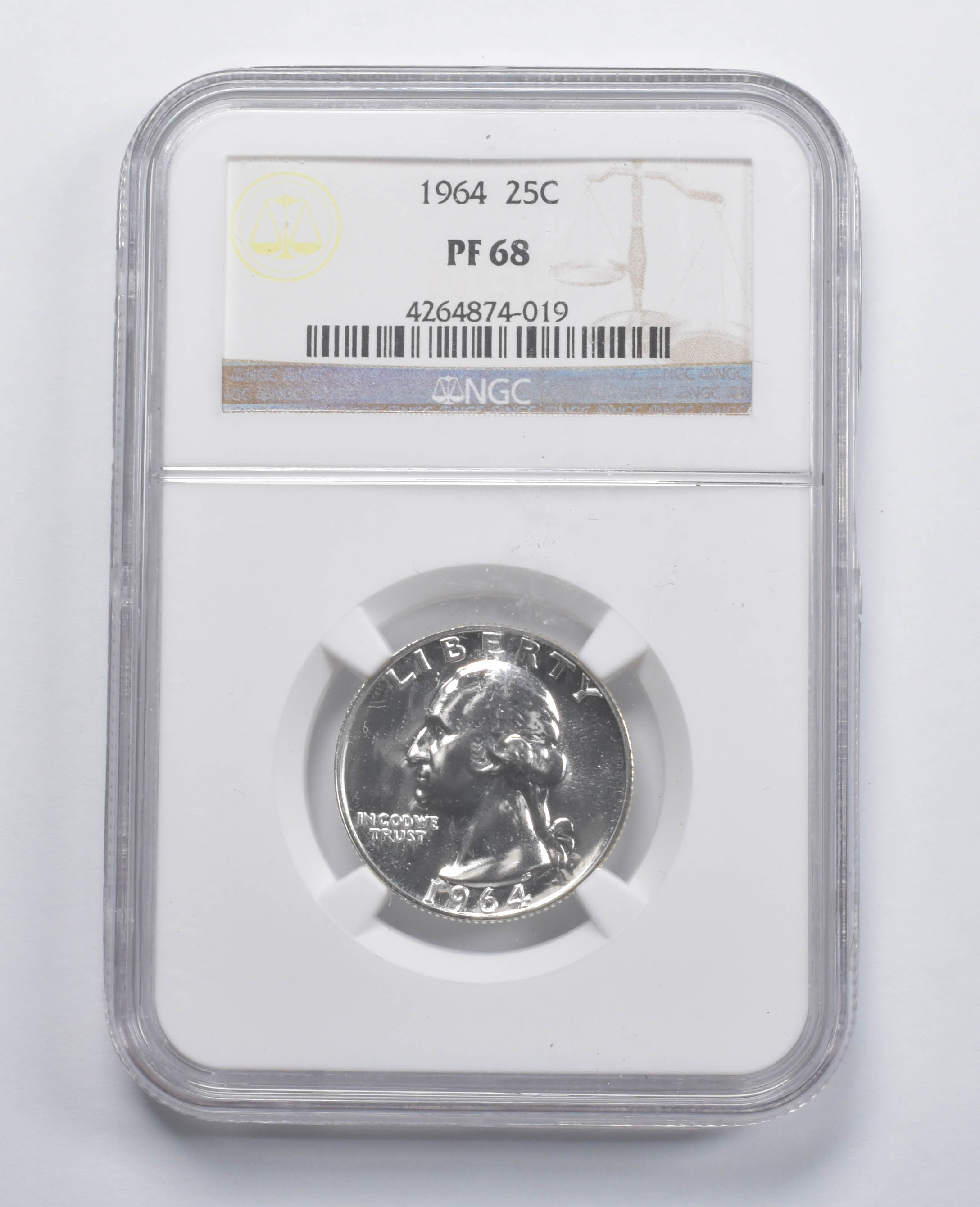 PF68 1964 Washington Quarter - Graded NGC | Property Room