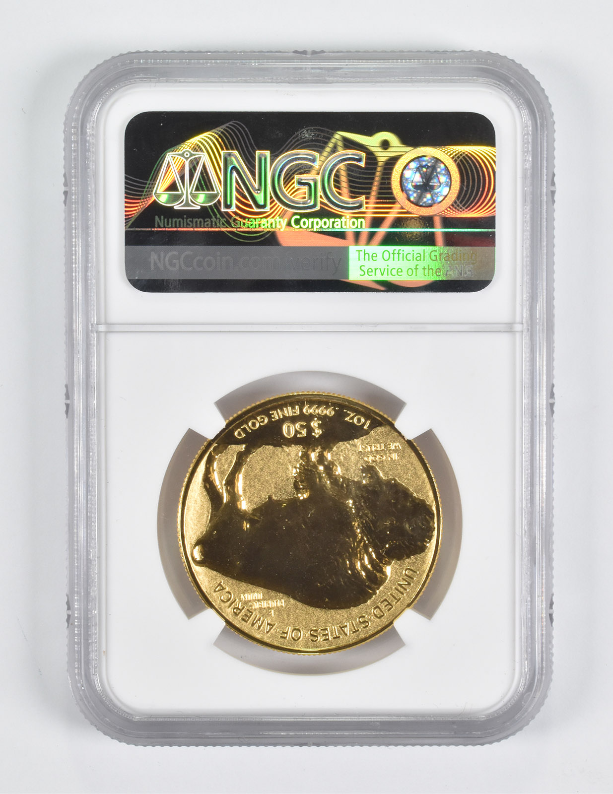 PF70 REV 2013-W $50 American Gold Buffalo 1 Oz Gold ER Signed Everhart NGC | Property Room