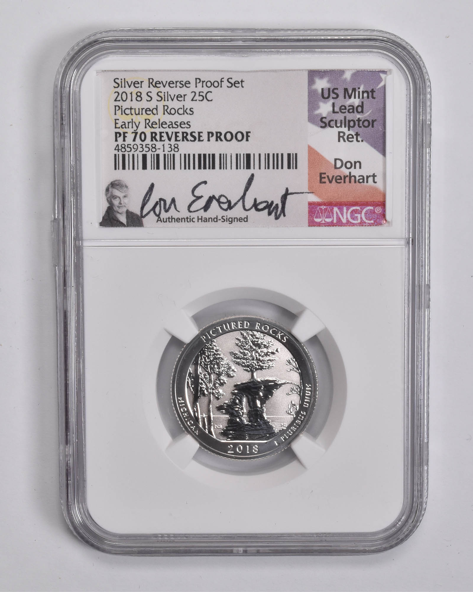 PF70 REV PF 2018-S Pictured Rocks ATB Silver Quarter Early Releases ...