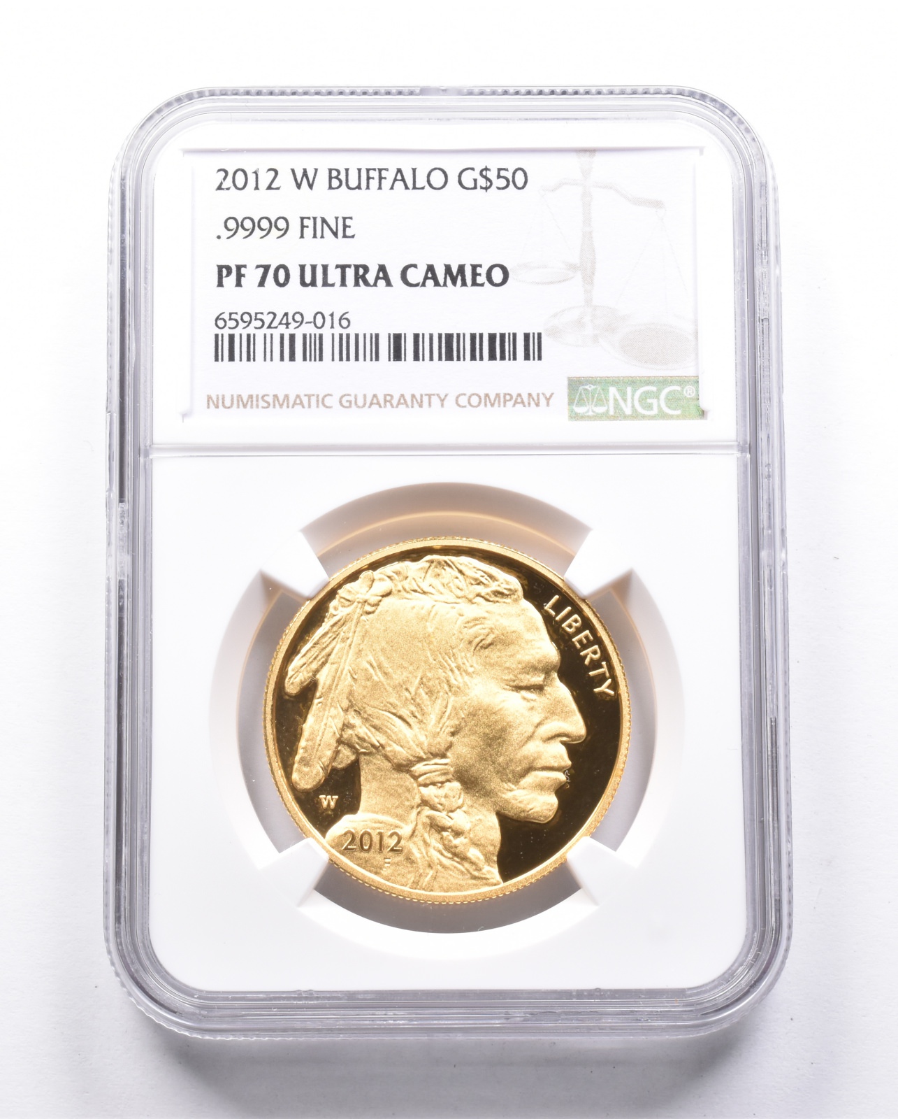 PF70 UCAM 2012-W $50 American Gold Buffalo 1 Oz Gold NGC | Property Room