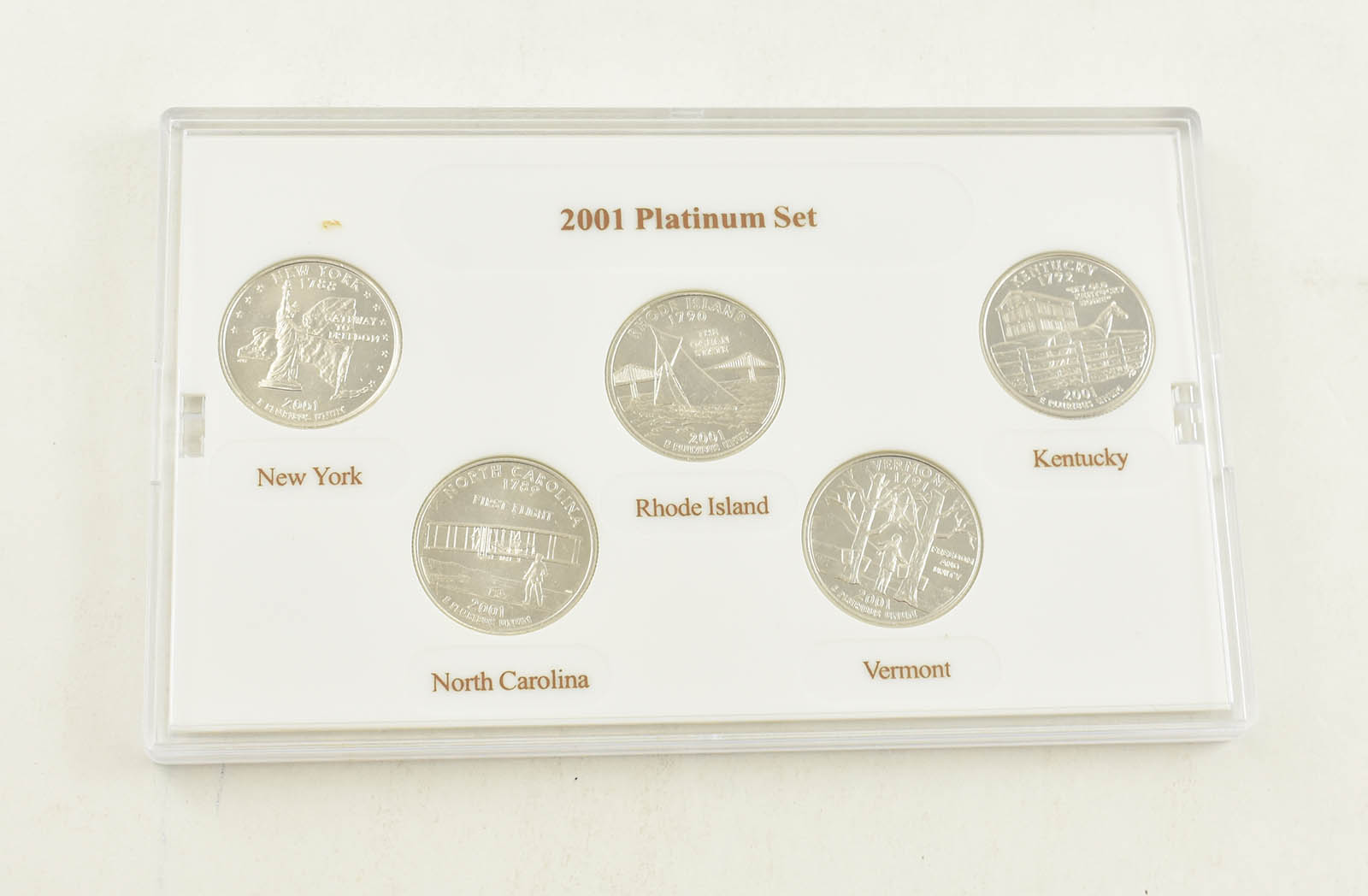 PLATINUM PLATED 2001 State Quarter Set - AWESOME | Property Room