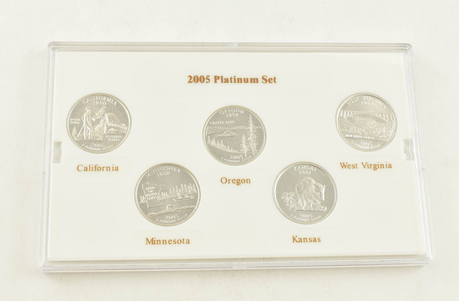 PLATINUM PLATED 2005 State Quarter Set - AWESOME | Property Room