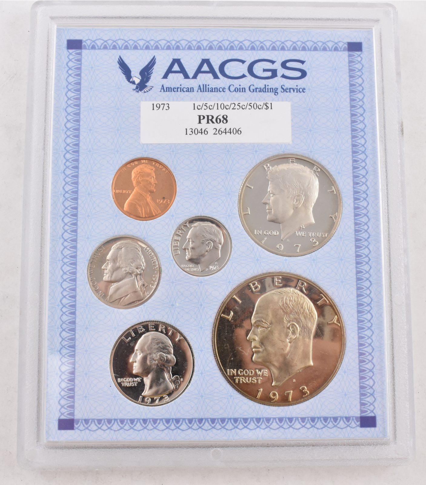 PR68 1973 U.S. Mint Coin Set - Slabbed | Property Room