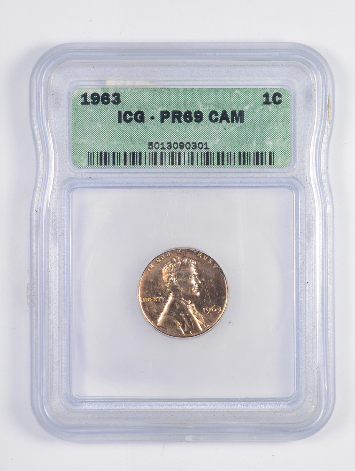 PR69 CAM 1963 Lincoln Memorial Cent - Graded ICG | Property Room