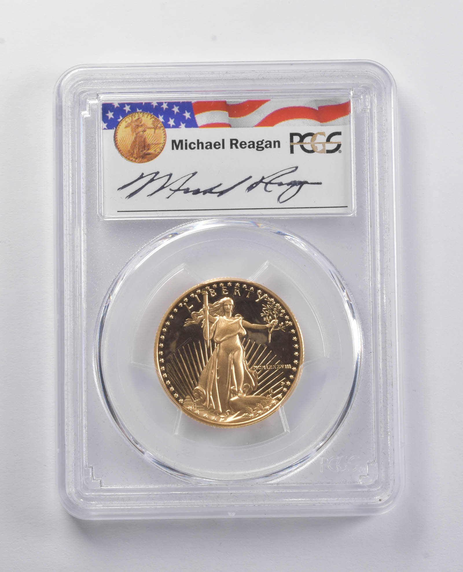 PR69 DCAM 1988-P $25 American Gold Eagle 1/2 Oz Gold Signed Reagan ...