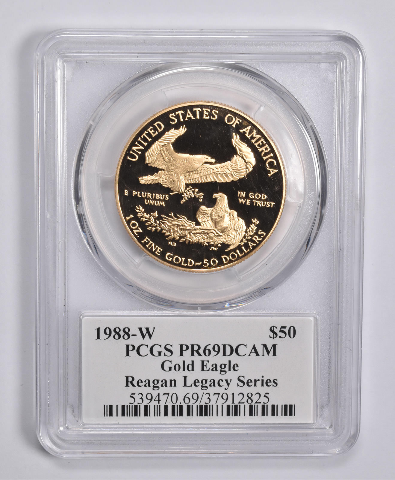 PR69 DCAM 1988-W $50 American Gold Eagle 1 Oz Gold Signed Reagan Legacy ...