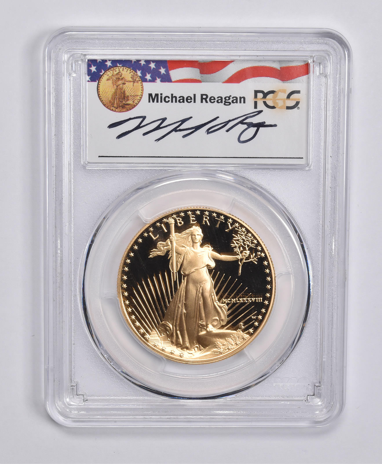 PR69 DCAM 1988-W $50 American Gold Eagle 1 Oz Gold Signed Reagan Legacy ...