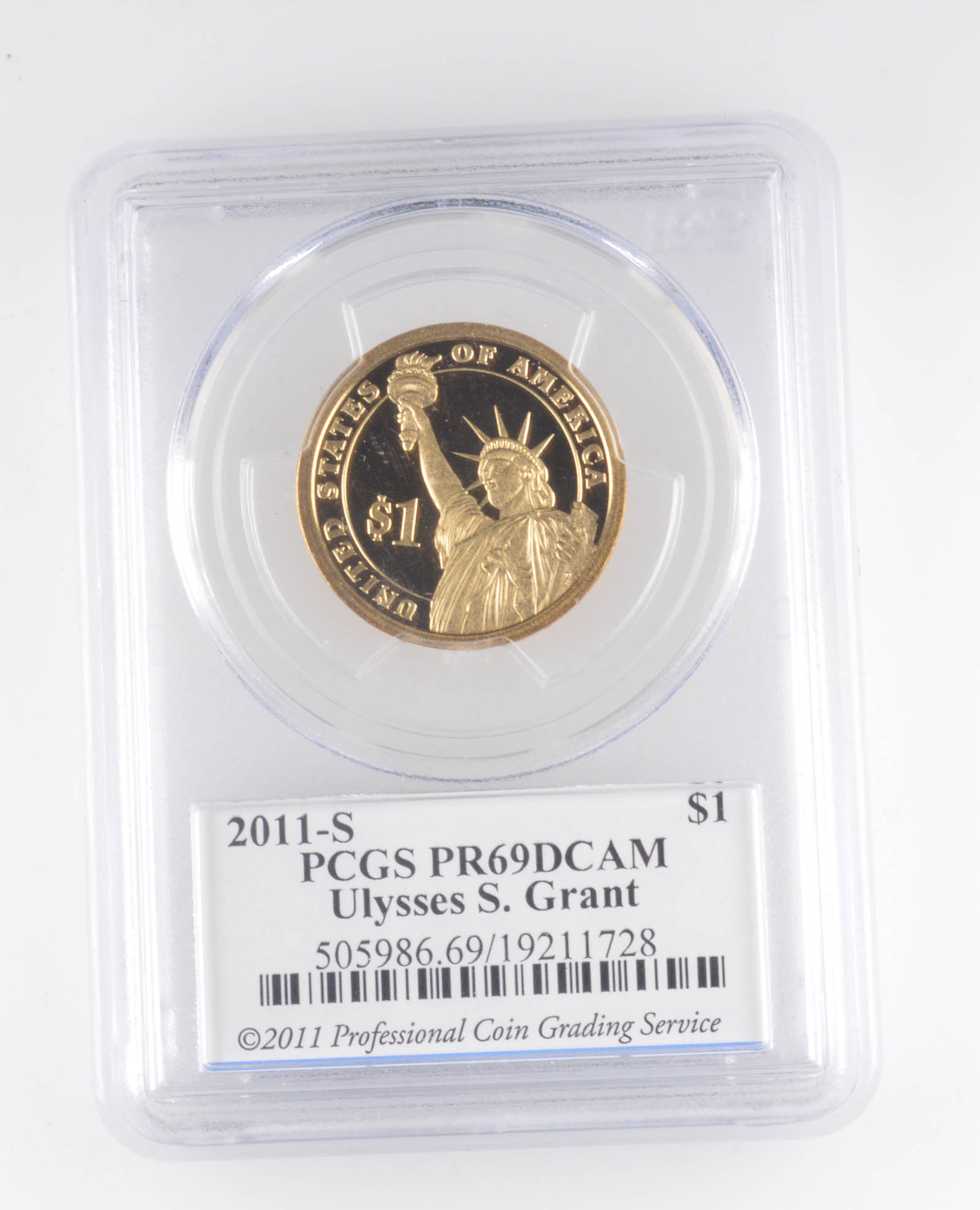 PR69 DCAM 2011-S Ulysses S. Grant Presidential Dollar - Signature Label ...