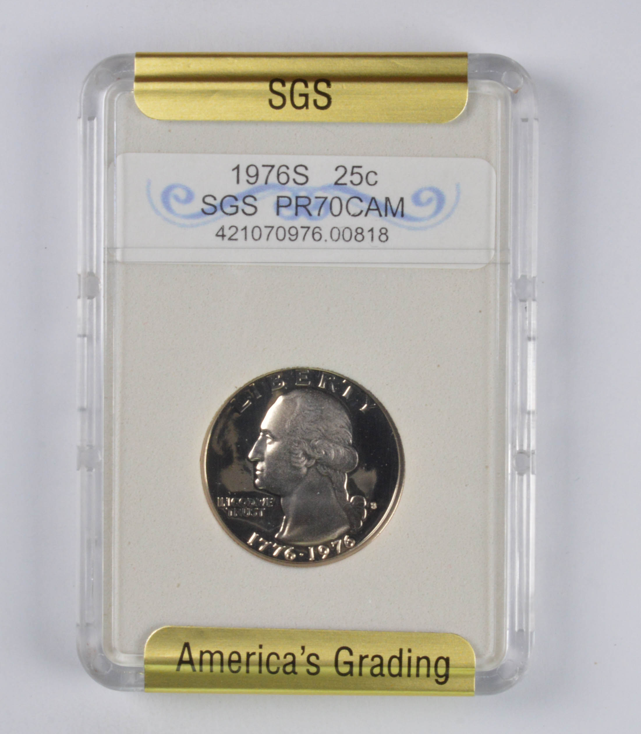 PR70 CAM 1976-S Washington Bicentennial Quarter - Slabbed | Property Room