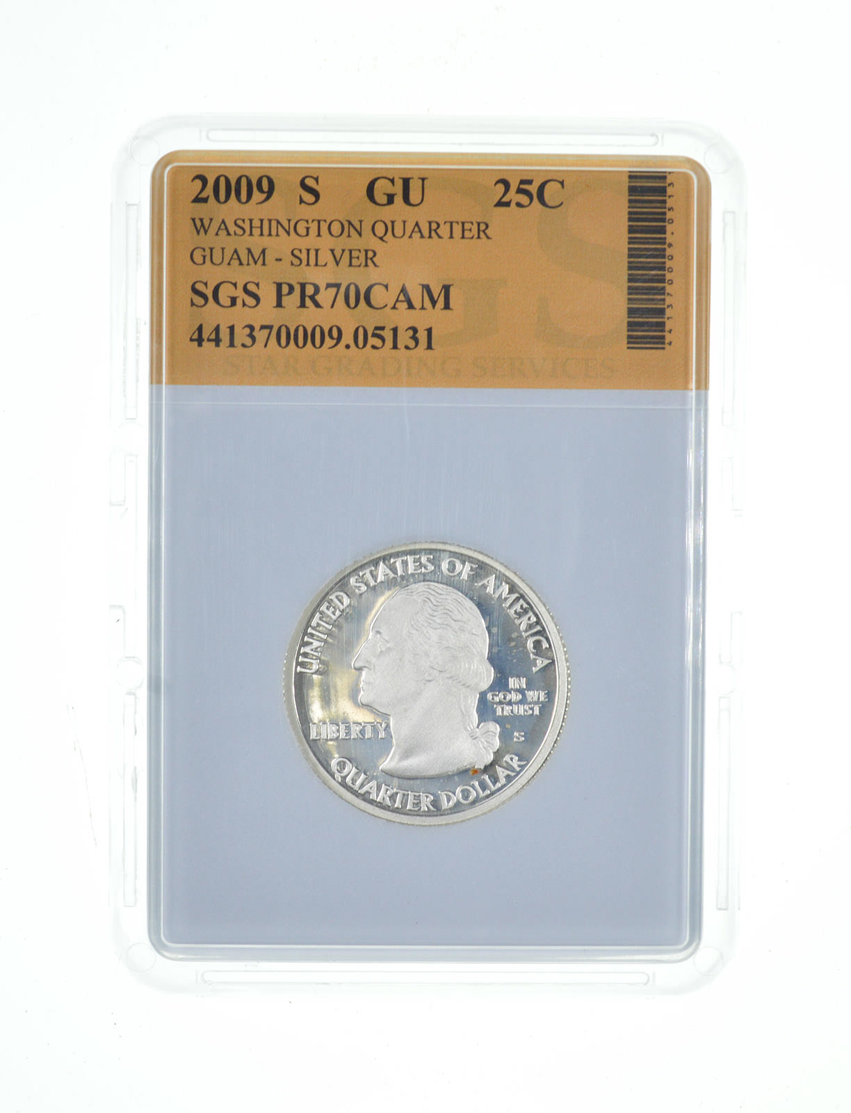PR-70 CAM 2009-S Guam Silver U.S. Territories Quarter - Graded SGS ...