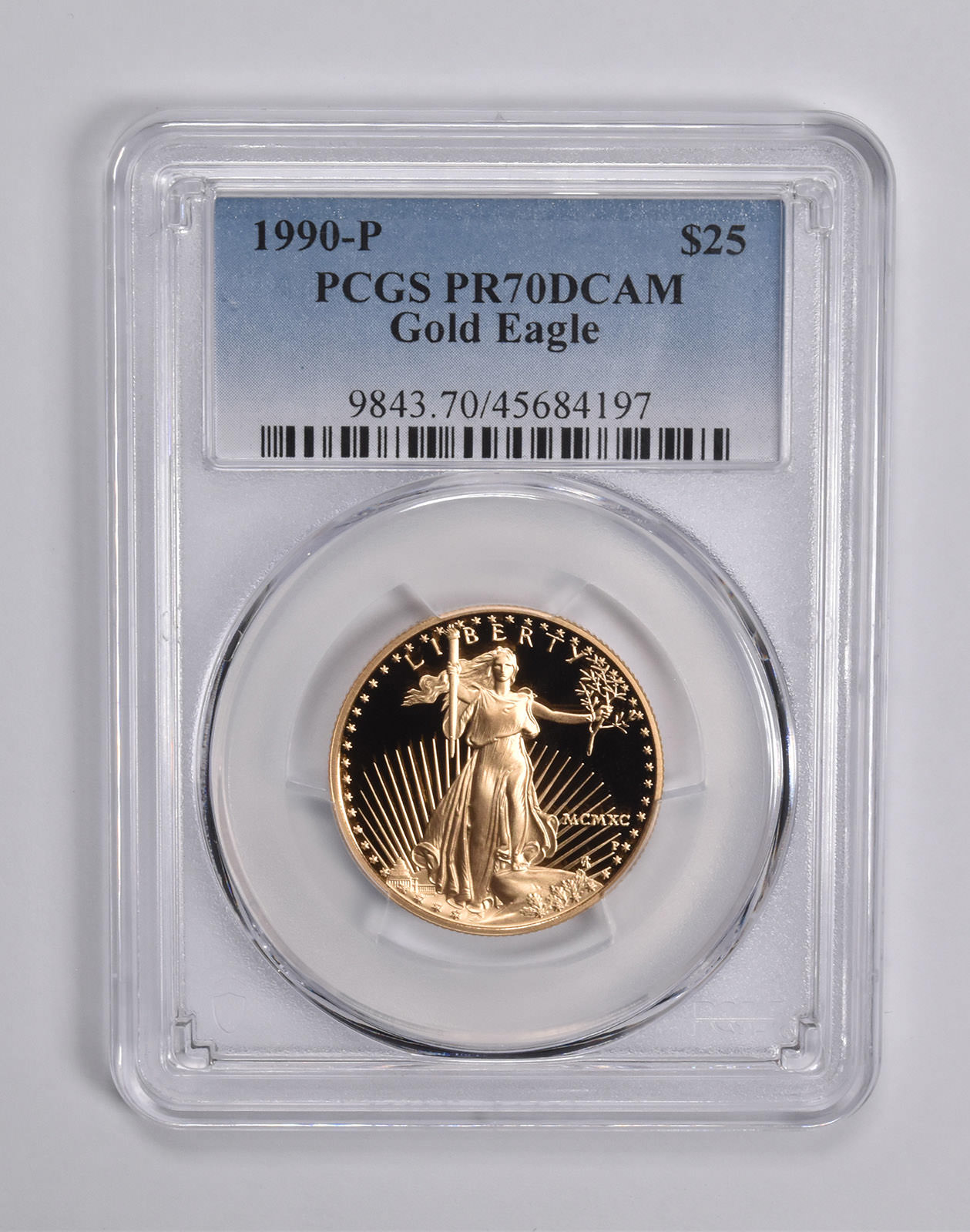 PR70 DCAM 1990-P $25 American Gold Eagle 1/2 Oz Gold PCGS | Property Room