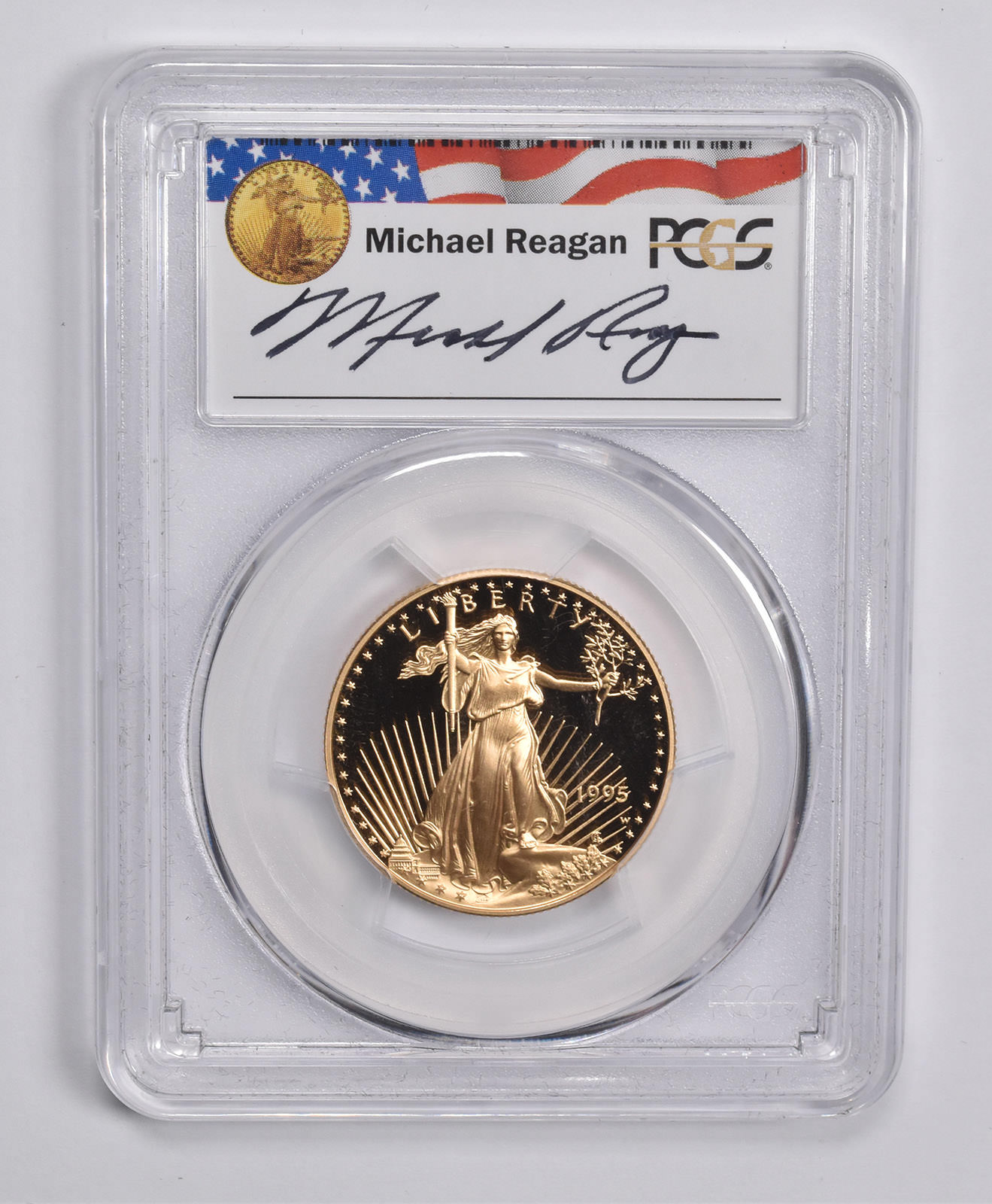 PR70 DCAM 1995-W $25 American Gold Eagle 1/2 Oz Gold Signed Reagan ...