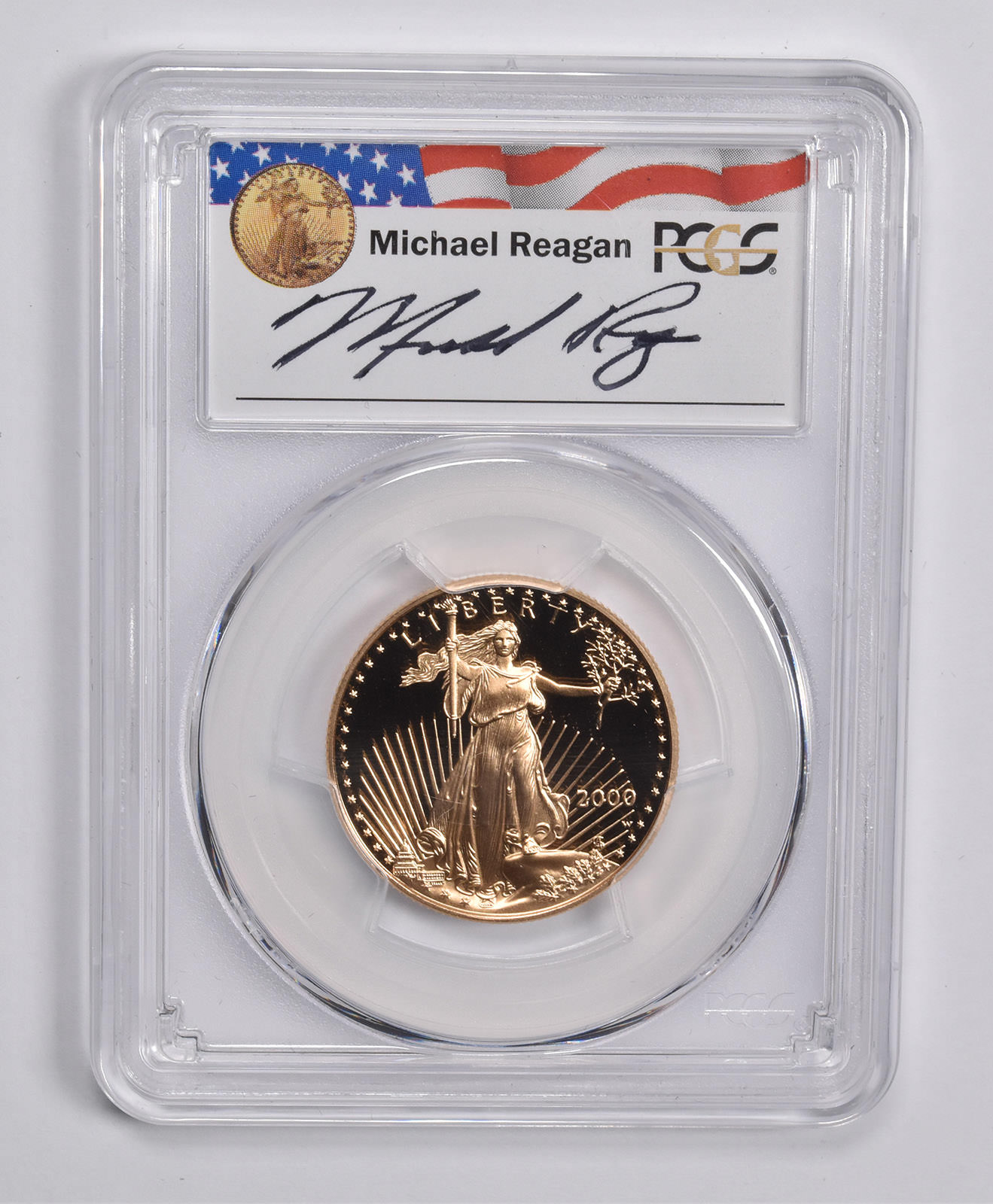 PR70 DCAM 2000-W $25 American Gold Eagle 1/2 Oz Gold Signed Reagan ...