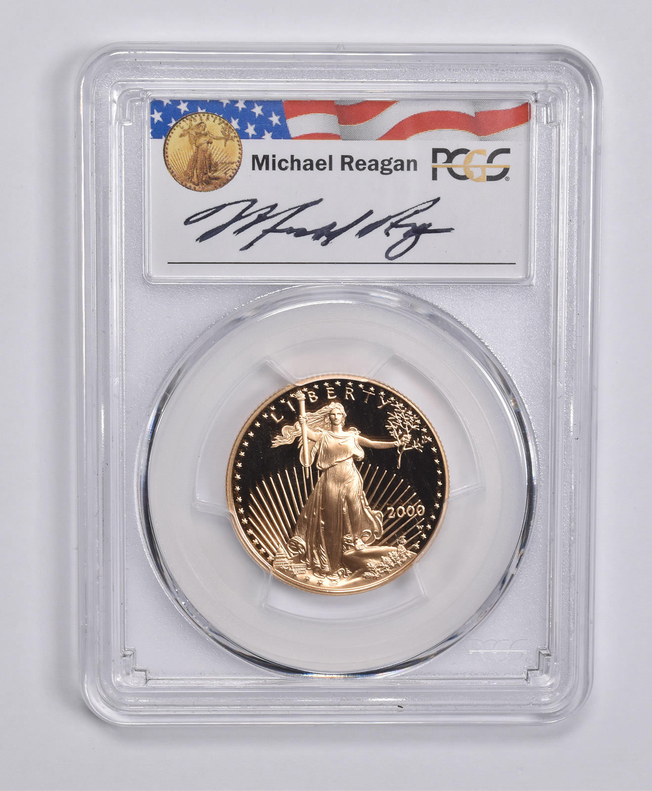 PR70 DCAM 2000-W $25 American Gold Eagle 1/2 Oz Gold Signed Reagan ...