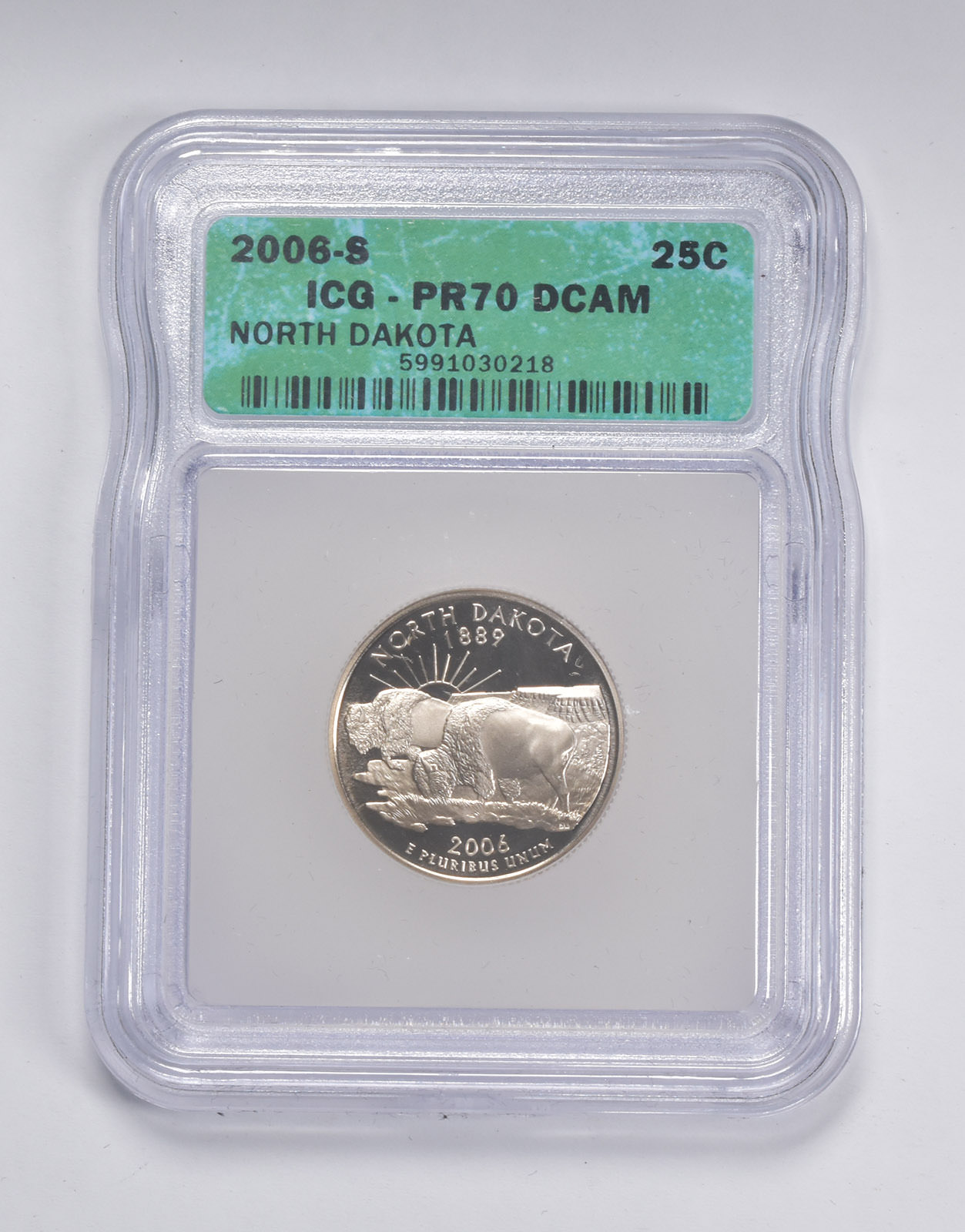 PR70 DCAM 2006-S North Dakota State Quarter - Graded ICG | Property Room