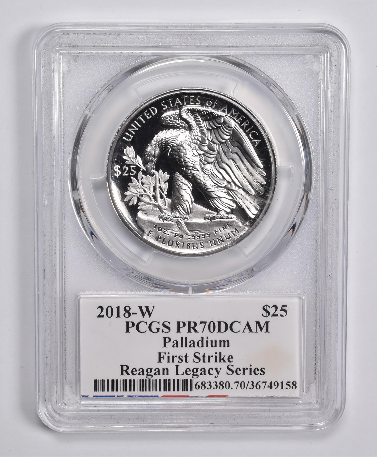PR70 DCAM 2018-W $25 American Palladium Eagle 1 Oz Palladium FS Signed ...