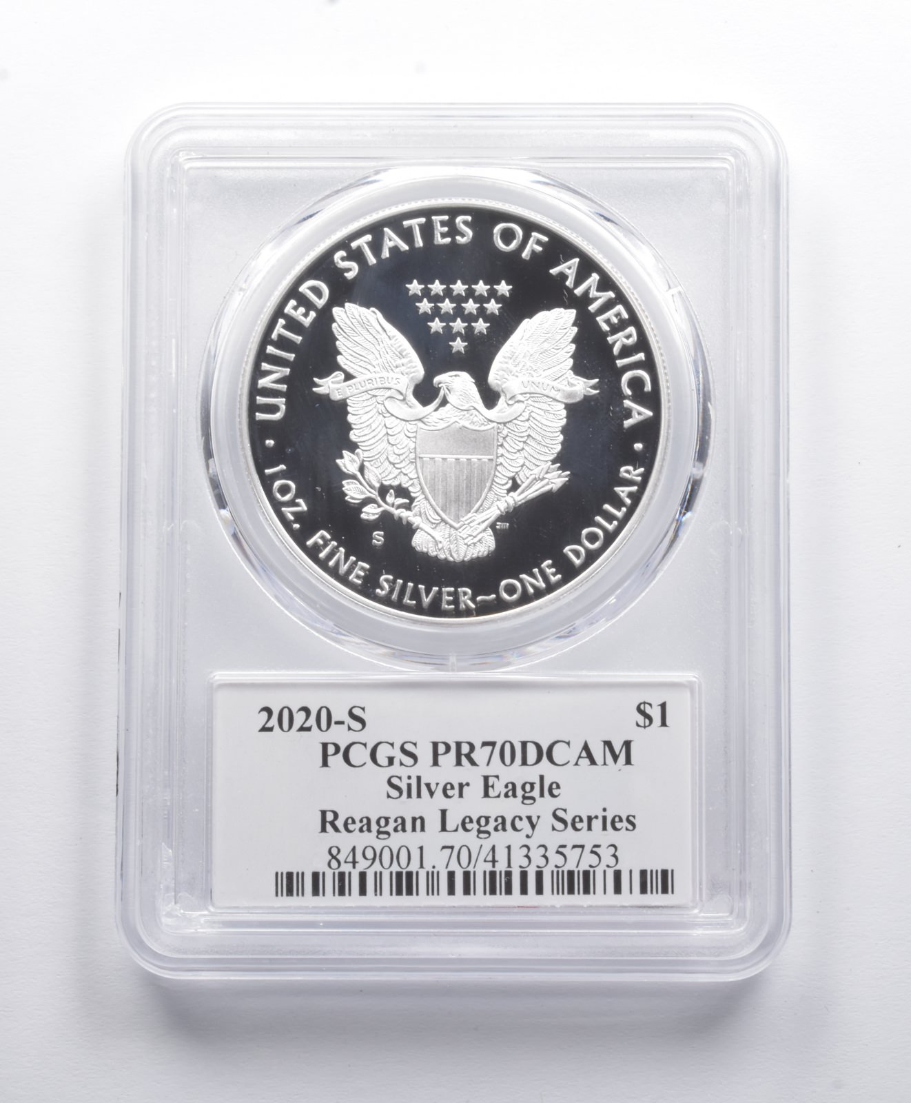 PR70 DCAM 2020-S American Silver Eagle Signed Reagan Legacy Series PCGS ...