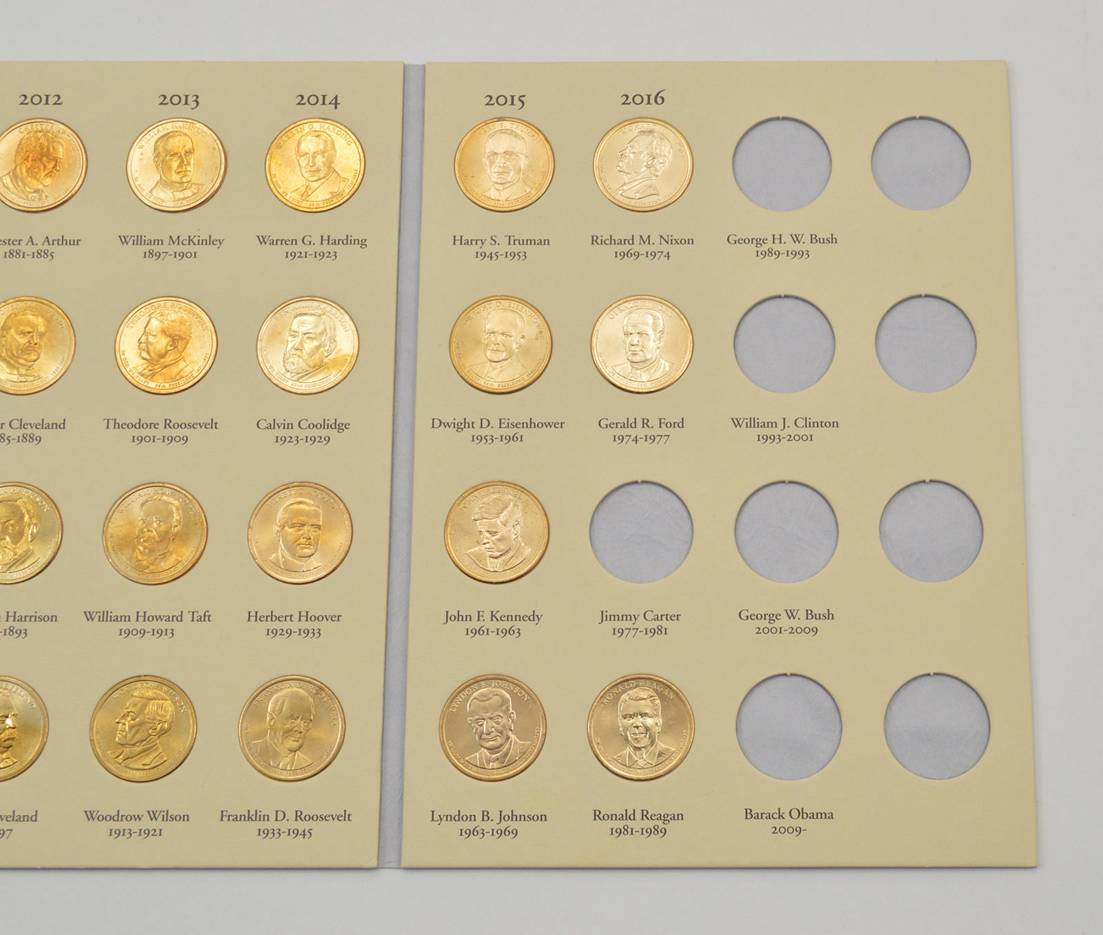 Presidential Gold Dollar 2007-2016 - US Coin Collection - Nice Album ...