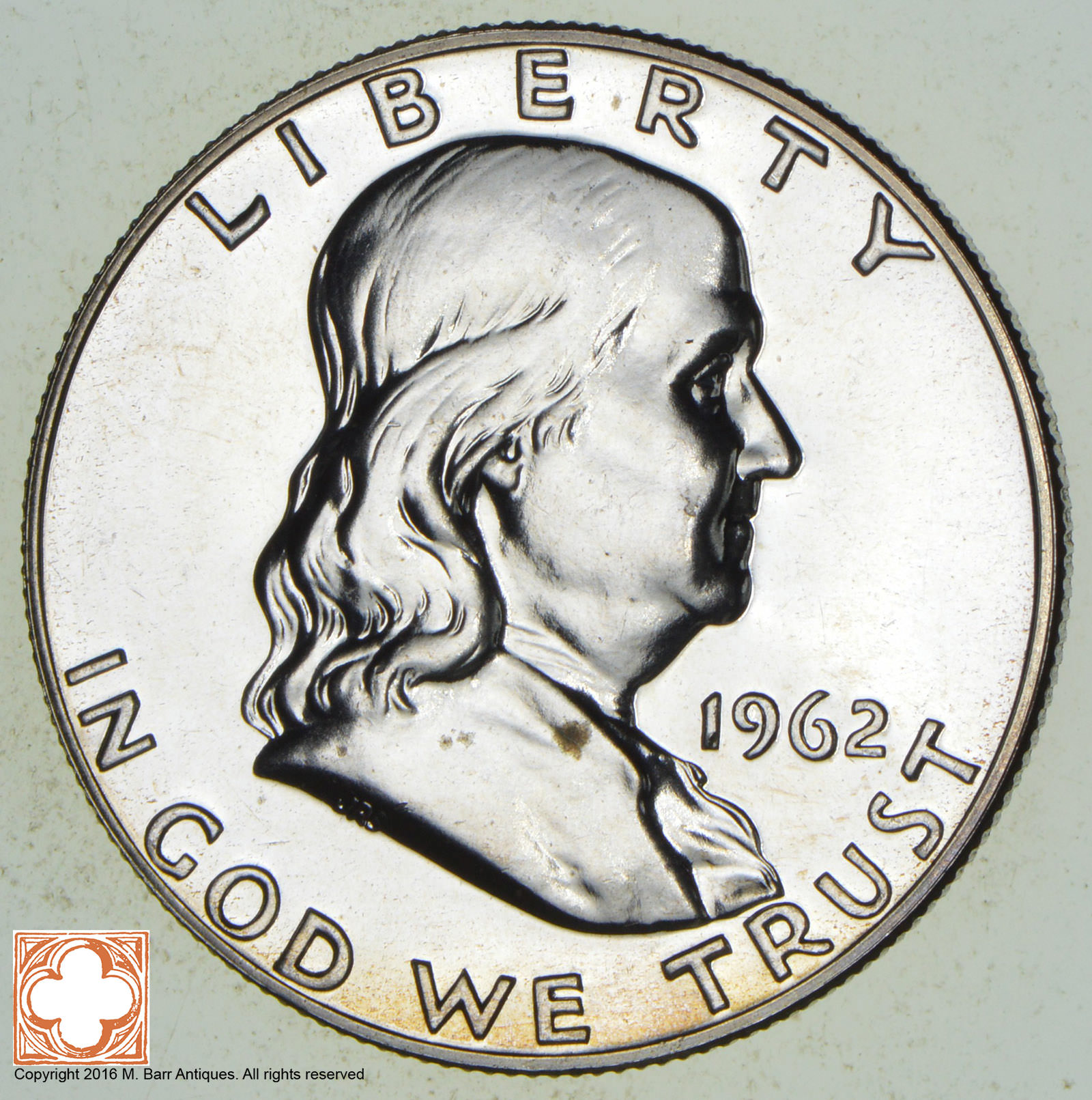 PROOF 1962 Franklin Half Dollar - Specially Minted! Mirror Surfaces ...