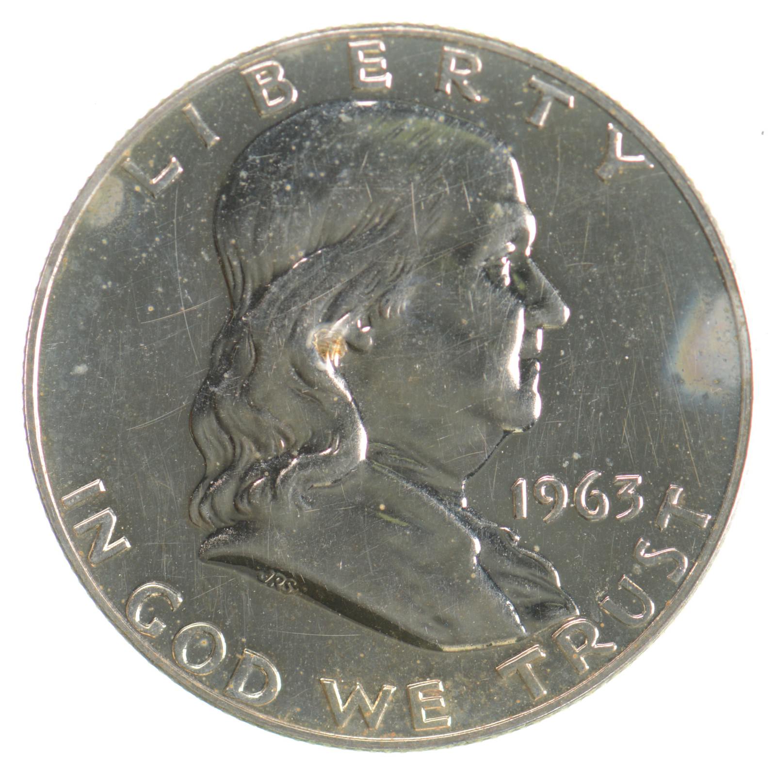 PROOF 1963 Franklin Half Dollar - Specially Minted/Only Found in Proof ...