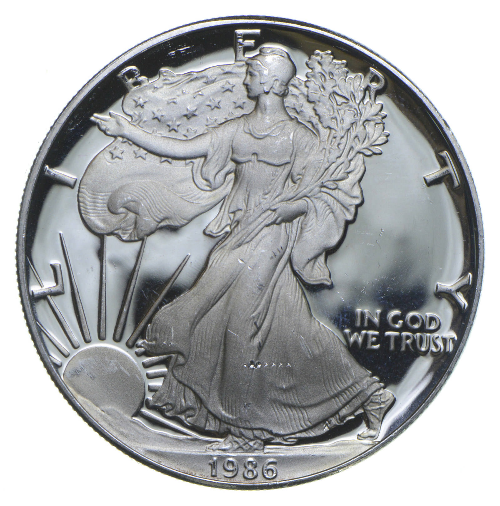 PROOF - NICE - 1986 American Silver Eagle - DEEP CAMEO Proof - Rare ...