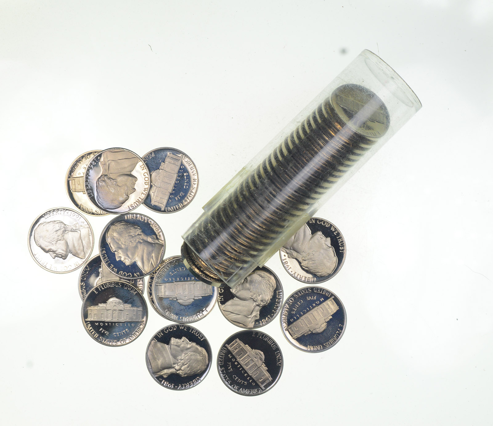 PROOF Roll Jefferson Nickel PR PF 40 Coins Lot Collection Mixed Dates ...