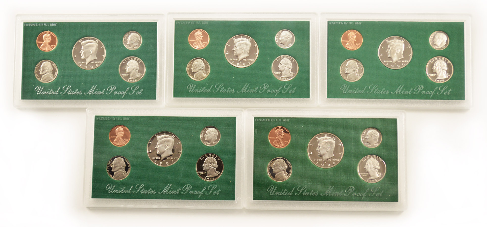 Proof Set Run From 1994-1998 - Including 25 Proof Coins! | Property Room