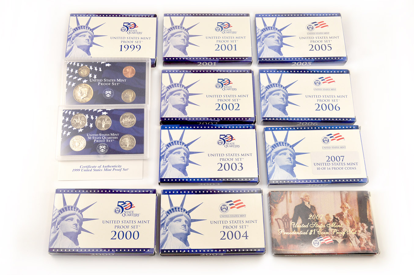 Proof Set Run 1999-2007 - Including 9 Complete Sets! | Property Room