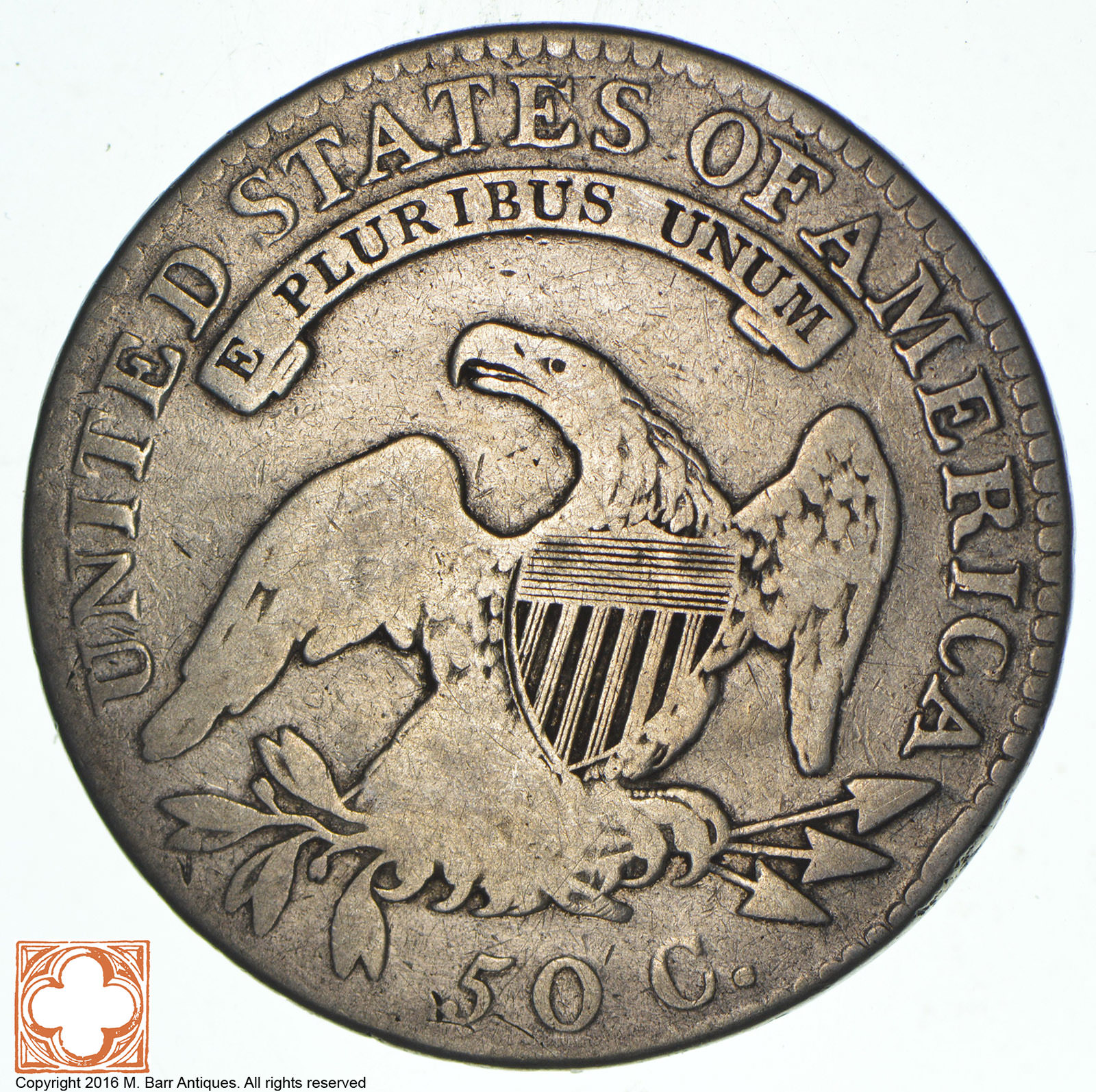 Rare - 1819 Capped BUST Half Dollar - Great Detail - United States Type ...