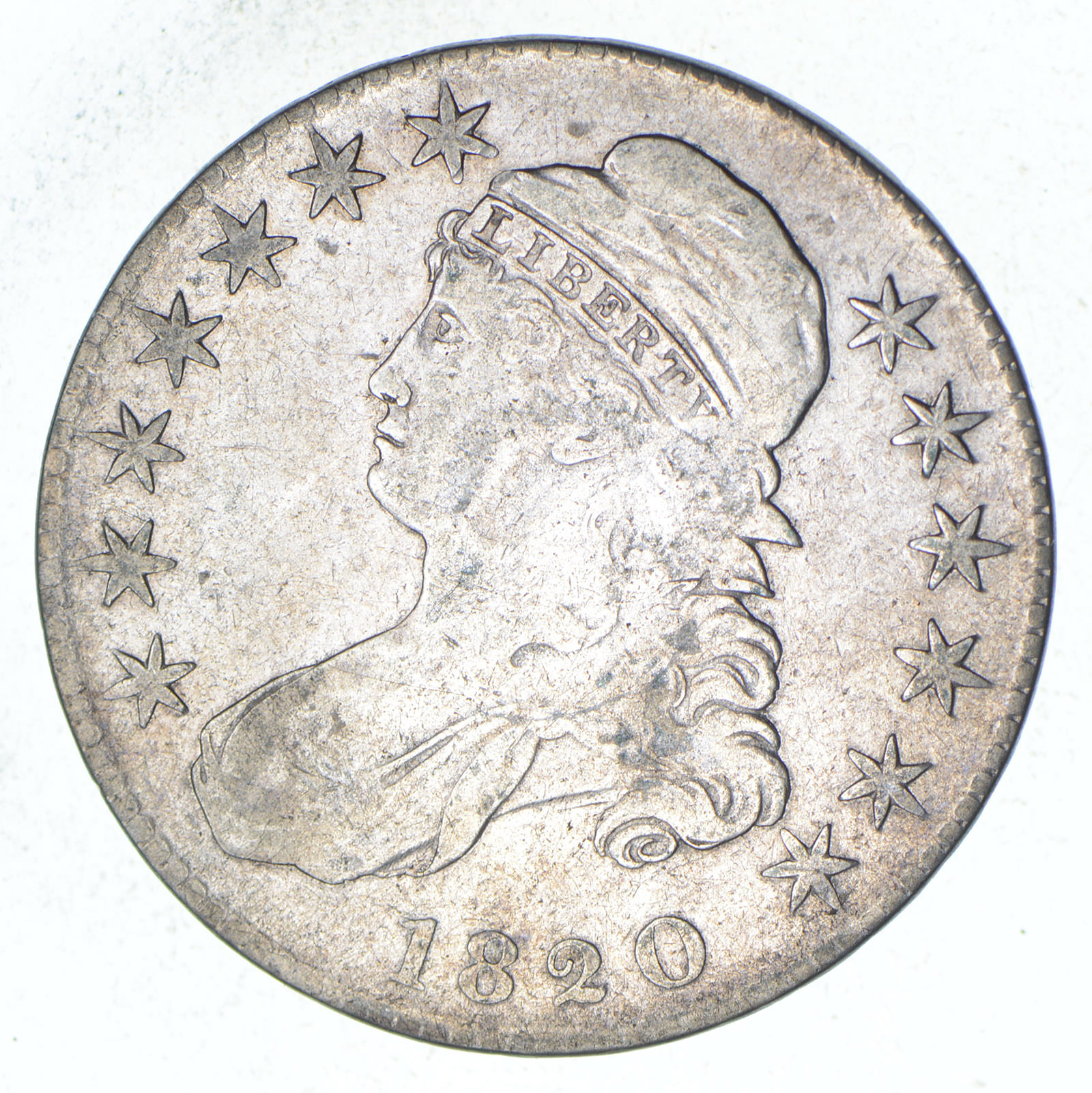 Rare - 1820 BUST Half Dollar - Great Detail - United States Type Coin ...