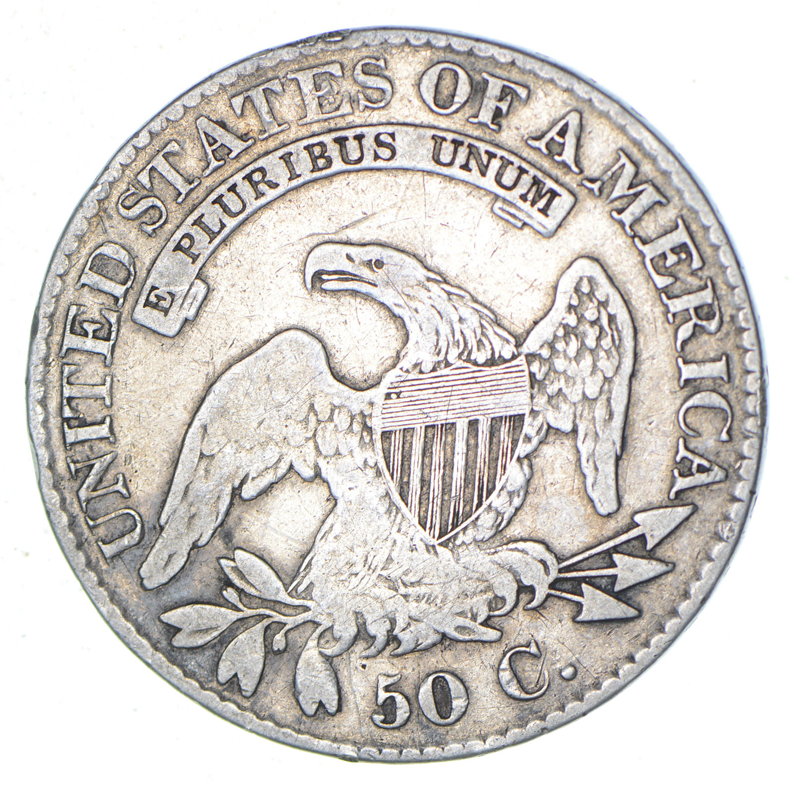 Rare - 1823 BUST Half Dollar - Great Detail - United States Type Coin ...