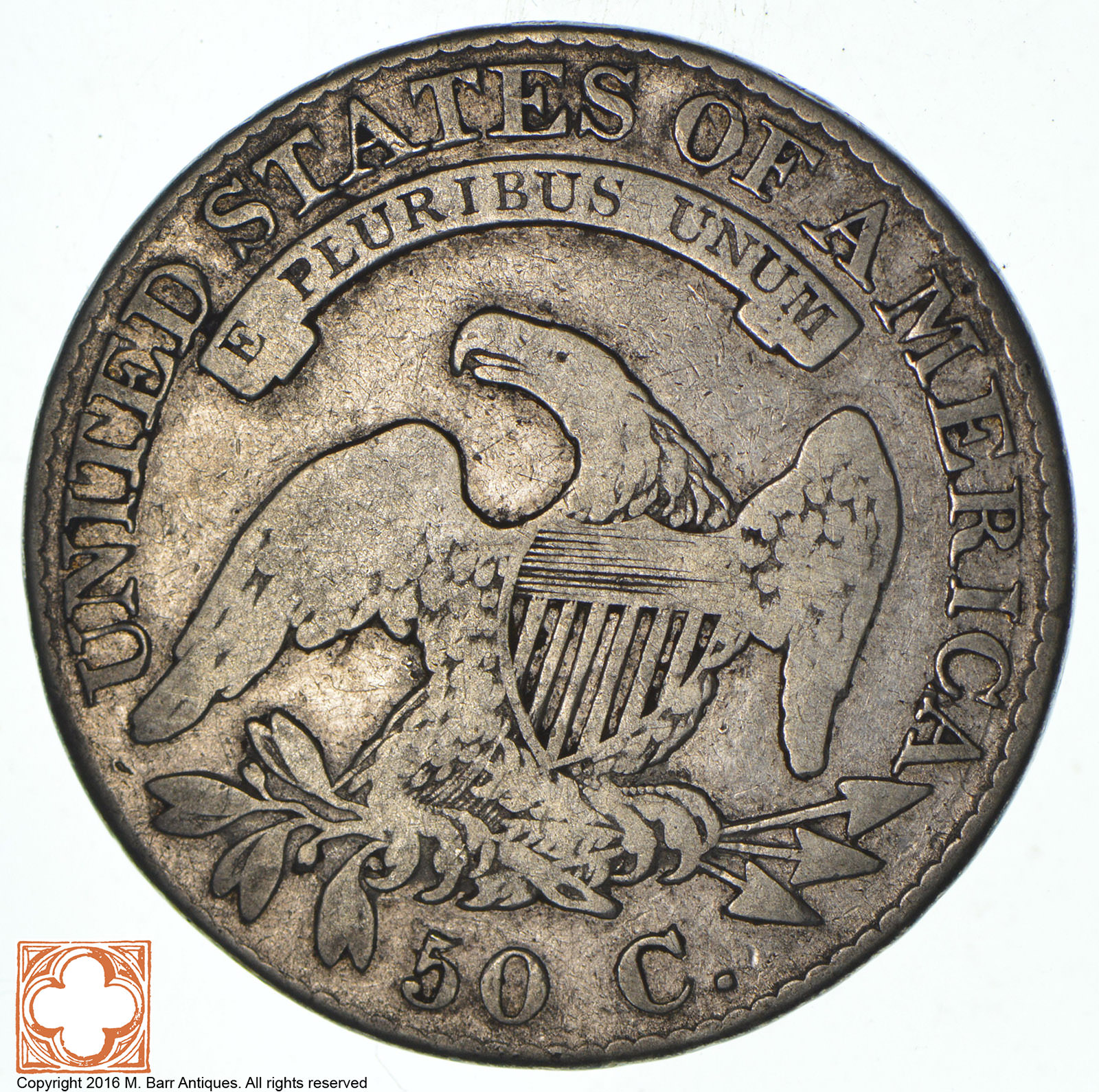 Rare - 1826 Capped BUST Half Dollar - Great Detail - United States Type ...