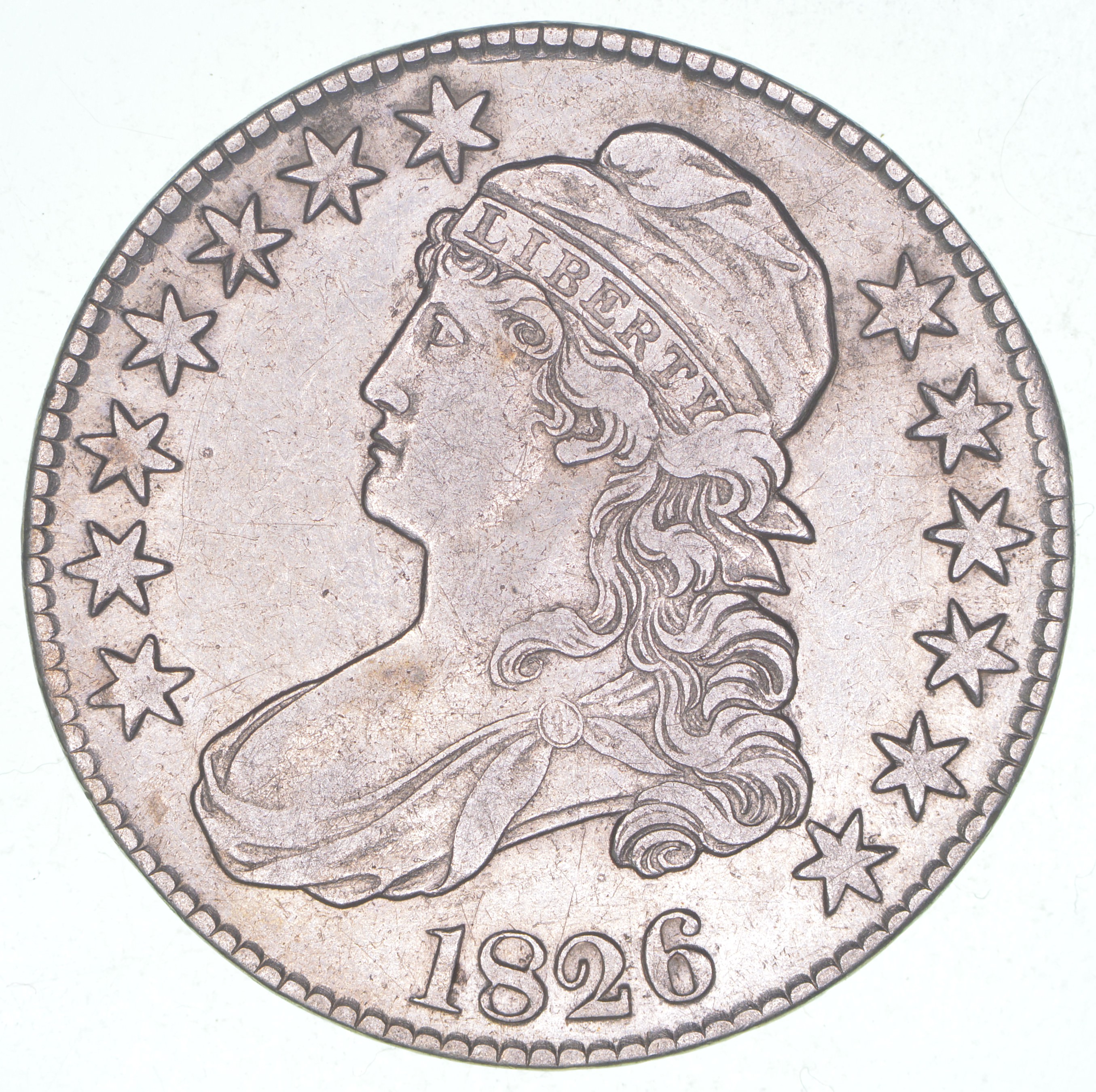 Rare - 1826 Half Dollar - Great Detail - United States Type Coin ...