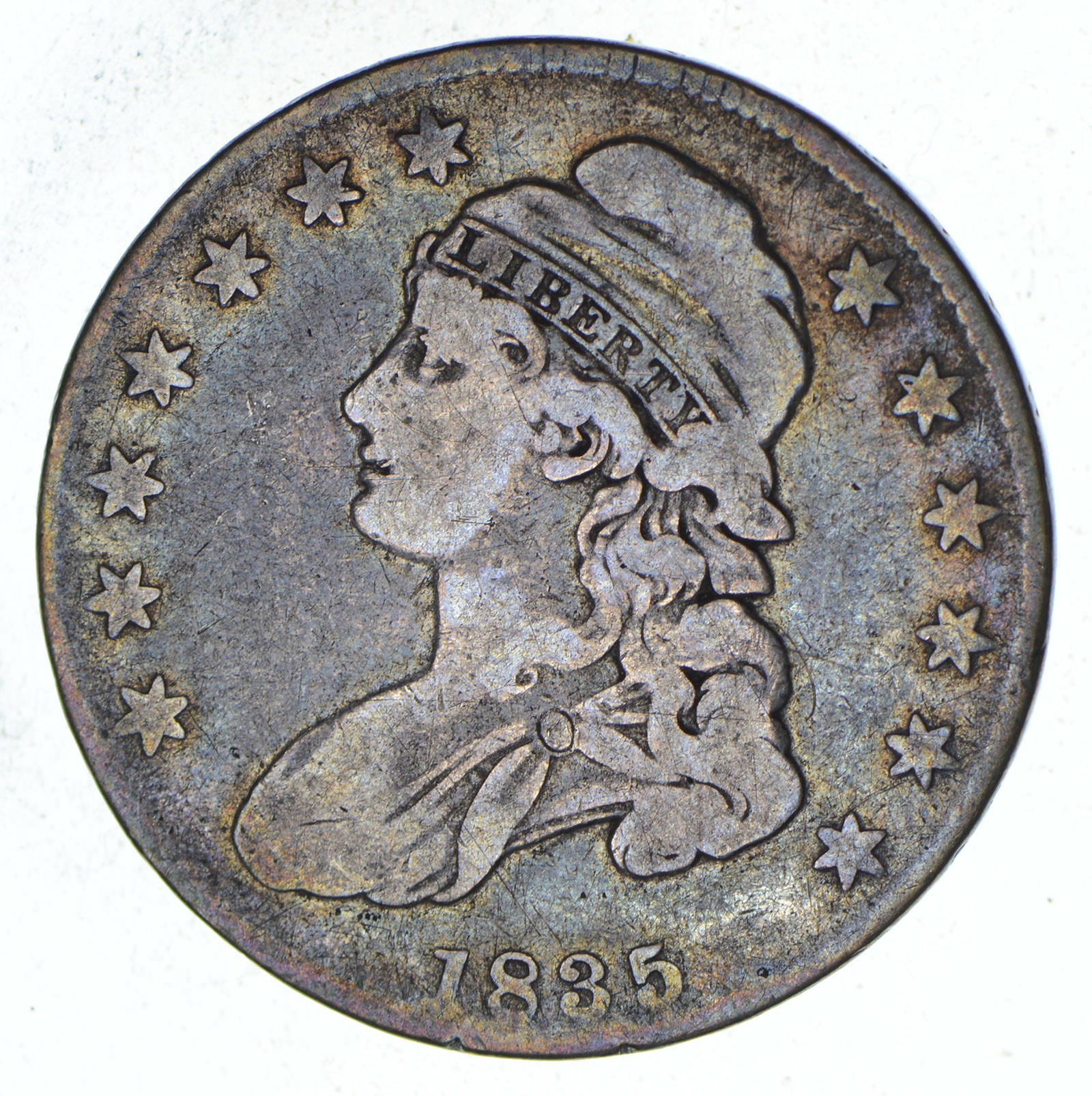 Rare 1835 BUST Half Dollar Great Detail United States Type Coin