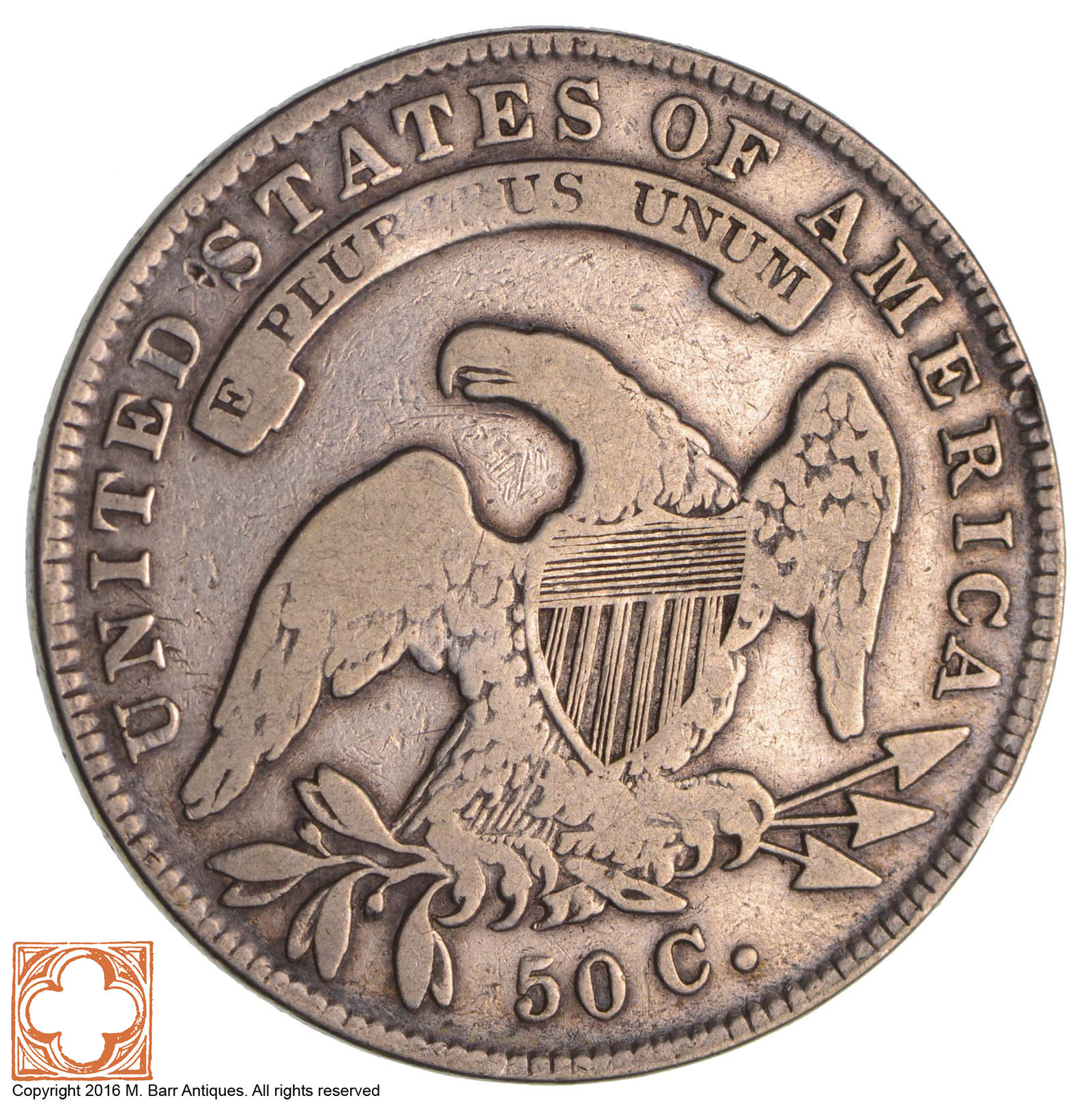 Rare 1836 BUST Half Dollar Great Detail United States Type Coin