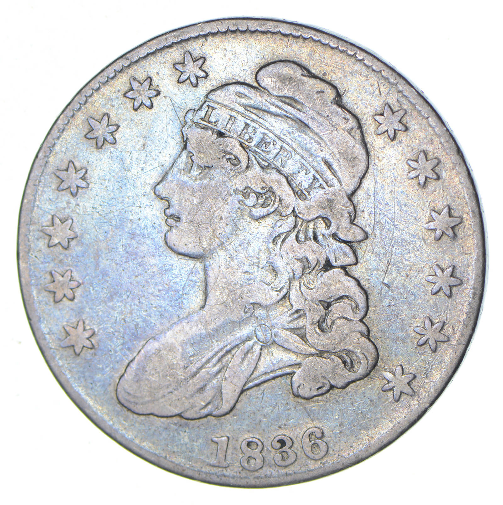 Rare 1836 BUST Half Dollar Great Detail United States Type Coin rare-1836-bust-half-dollar-great-detail-united-states-type-coin