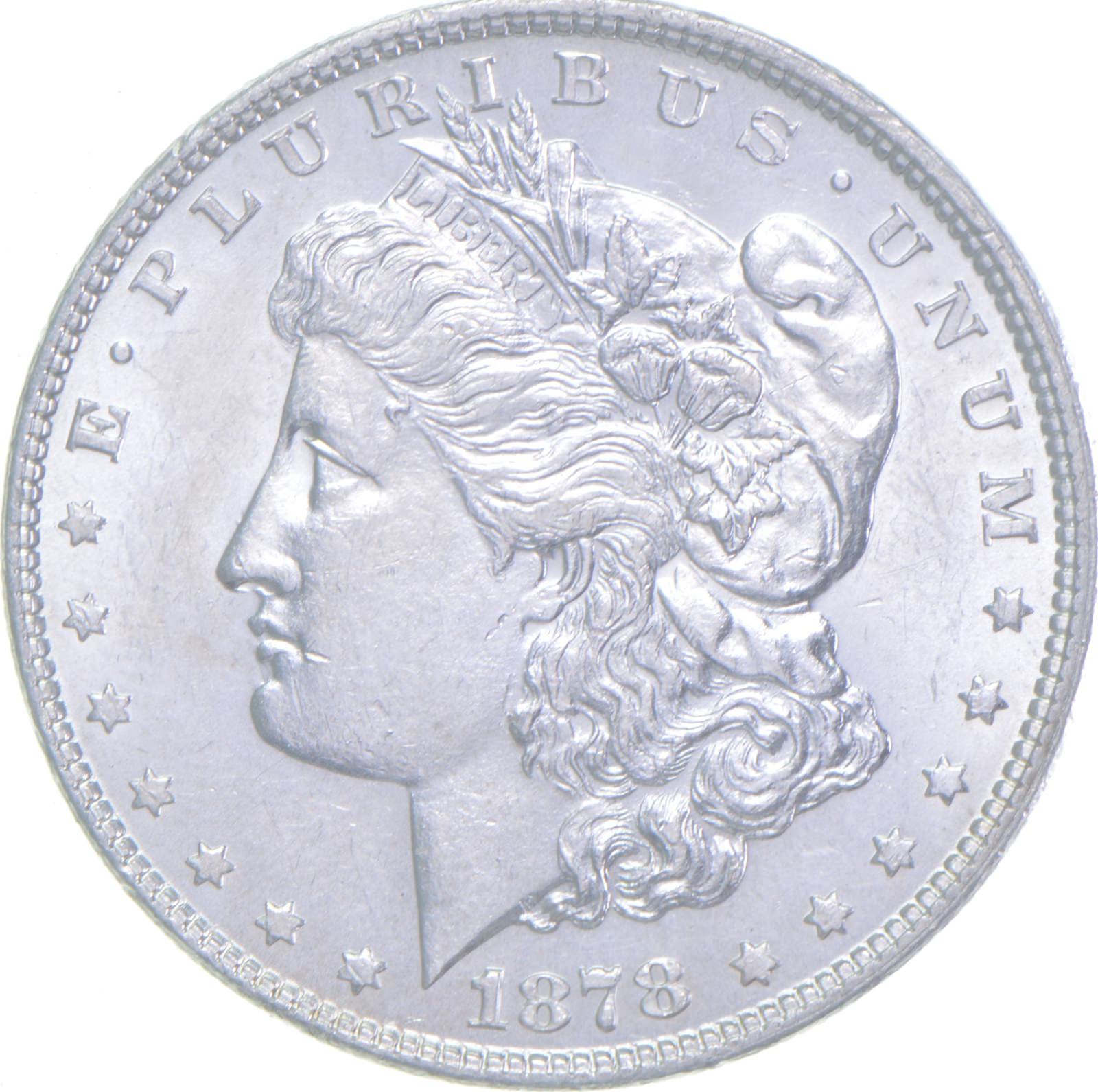 RARE 1878 7/8 Tail Feather Morgan Silver Dollar - First Year Variety ...