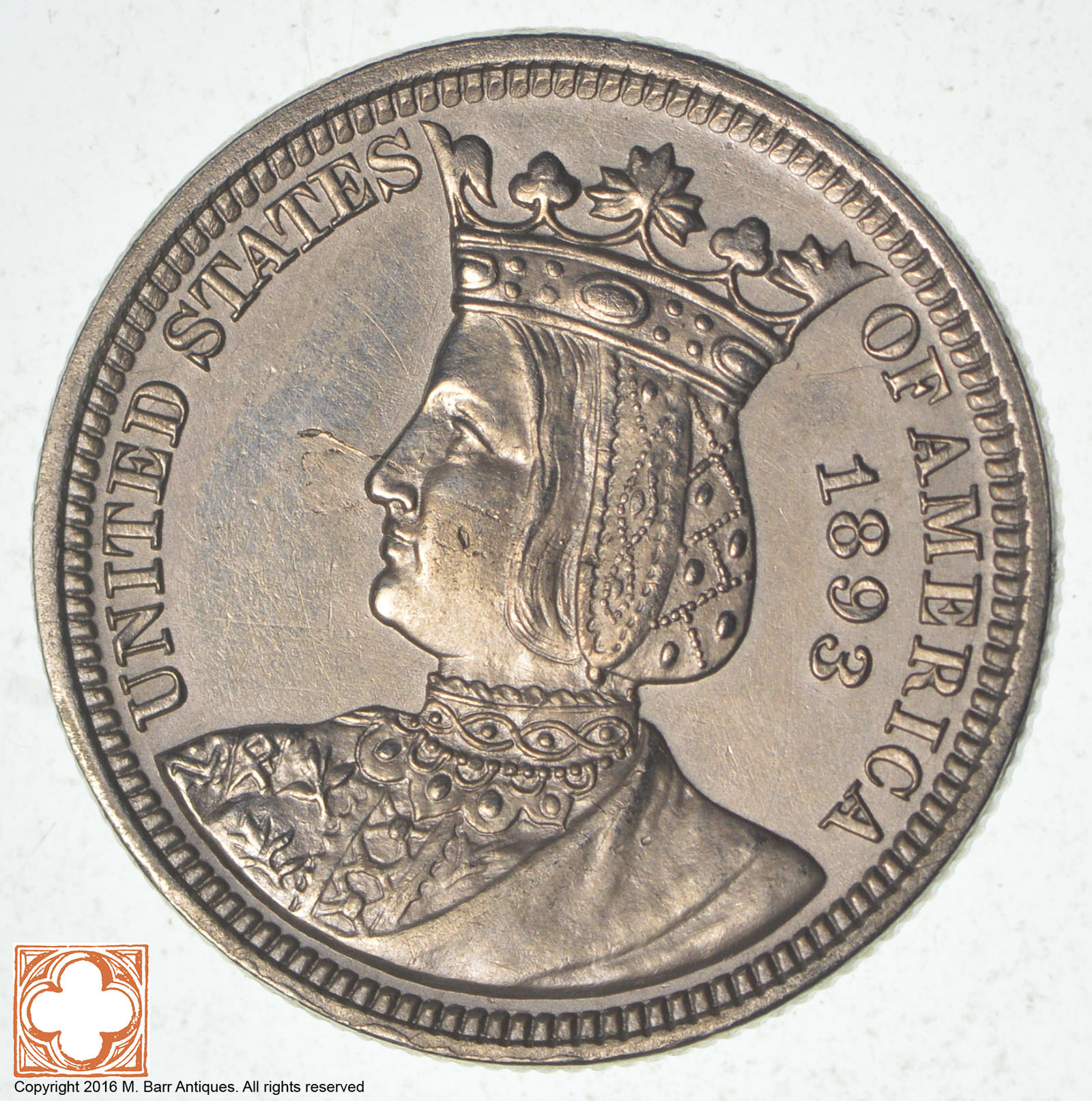 Rare - 1893 Columbian US Early Commemorative Quarter Dollar | Property Room